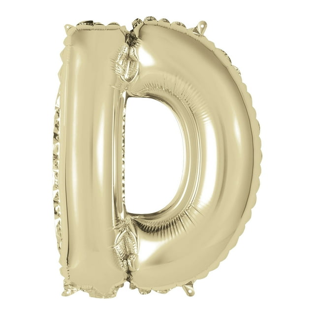 Way to Celebrate! Foil Letter Party Balloon, "D", Gold, 14in - Walmart.com