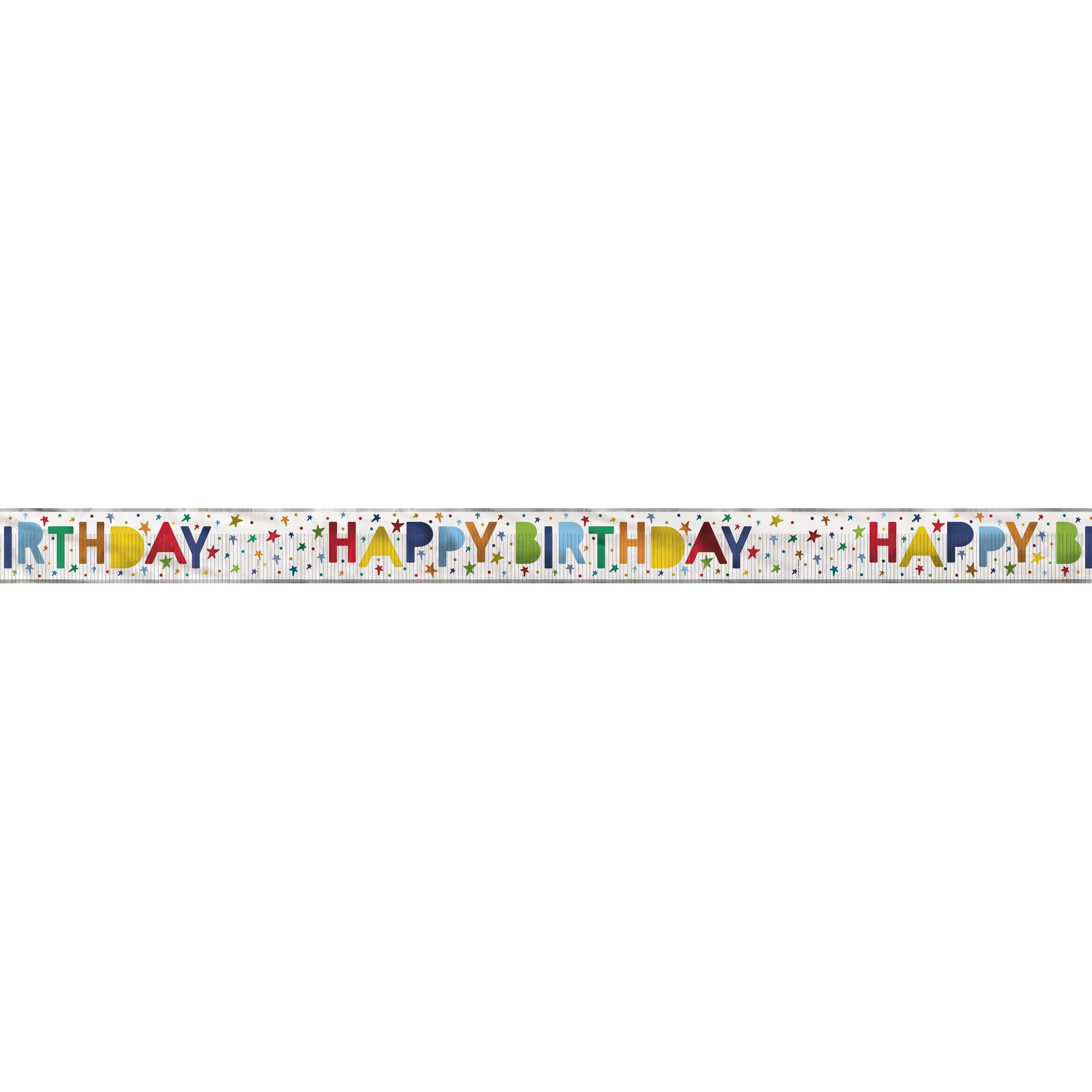 Multicolor Bright Star Happy Birthday Fringe Party Banner, 12', by Way ...