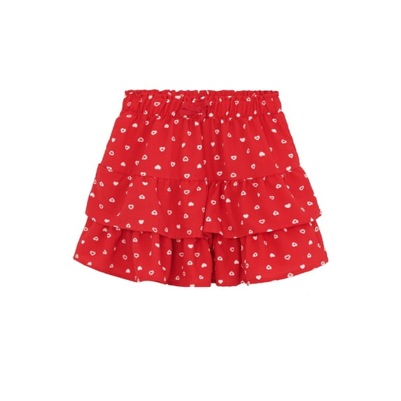 Way to Celebrate Girls' Valentine's Day Tiered Skirt, Sizes 4-18 & Plus ...