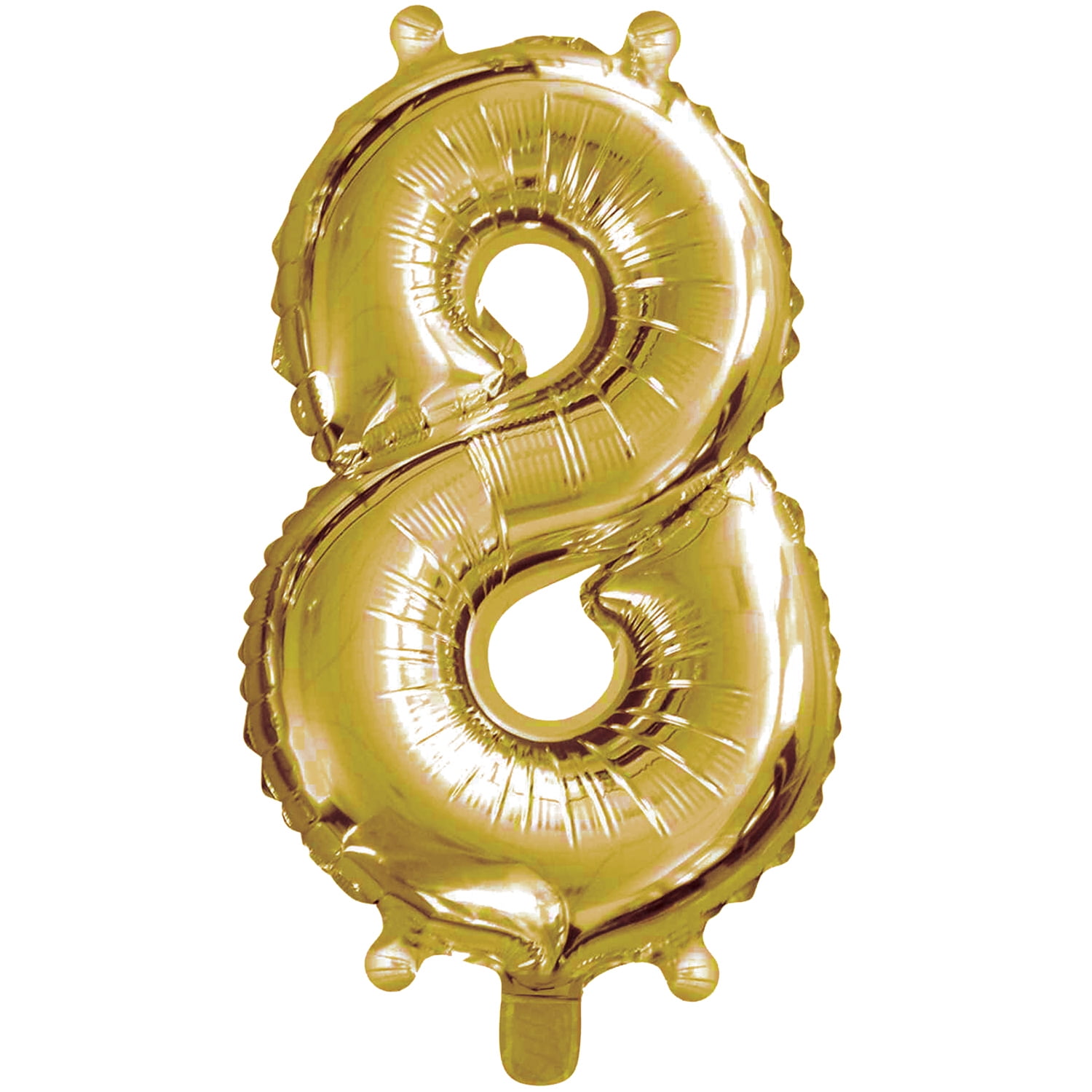Gold Foil Party Balloon Number 8 16" by Way to Celebrate - Walmart.com