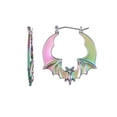 Way to Celebrate Halloween Bat Hoop, Snap Hoop Earring, Black, 1 Pair ...