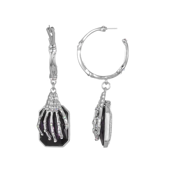 Way to Celebrate Halloween Dangling Skeleton Hand Earrings, 1 Pair ...