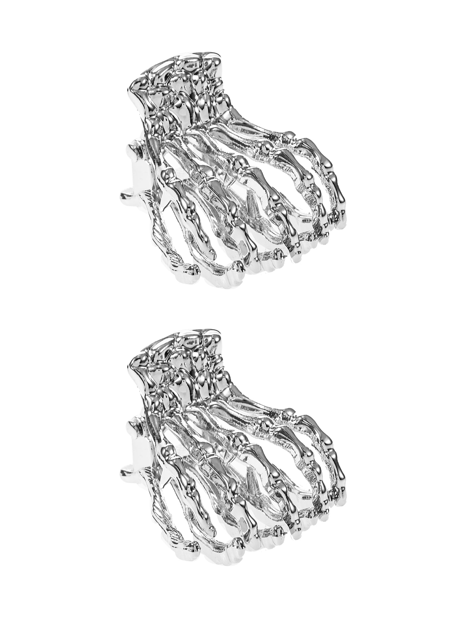 Way to Celebrate Halloween Skeleton Hands Mini Claw Clips, 2 Piece Hair ...