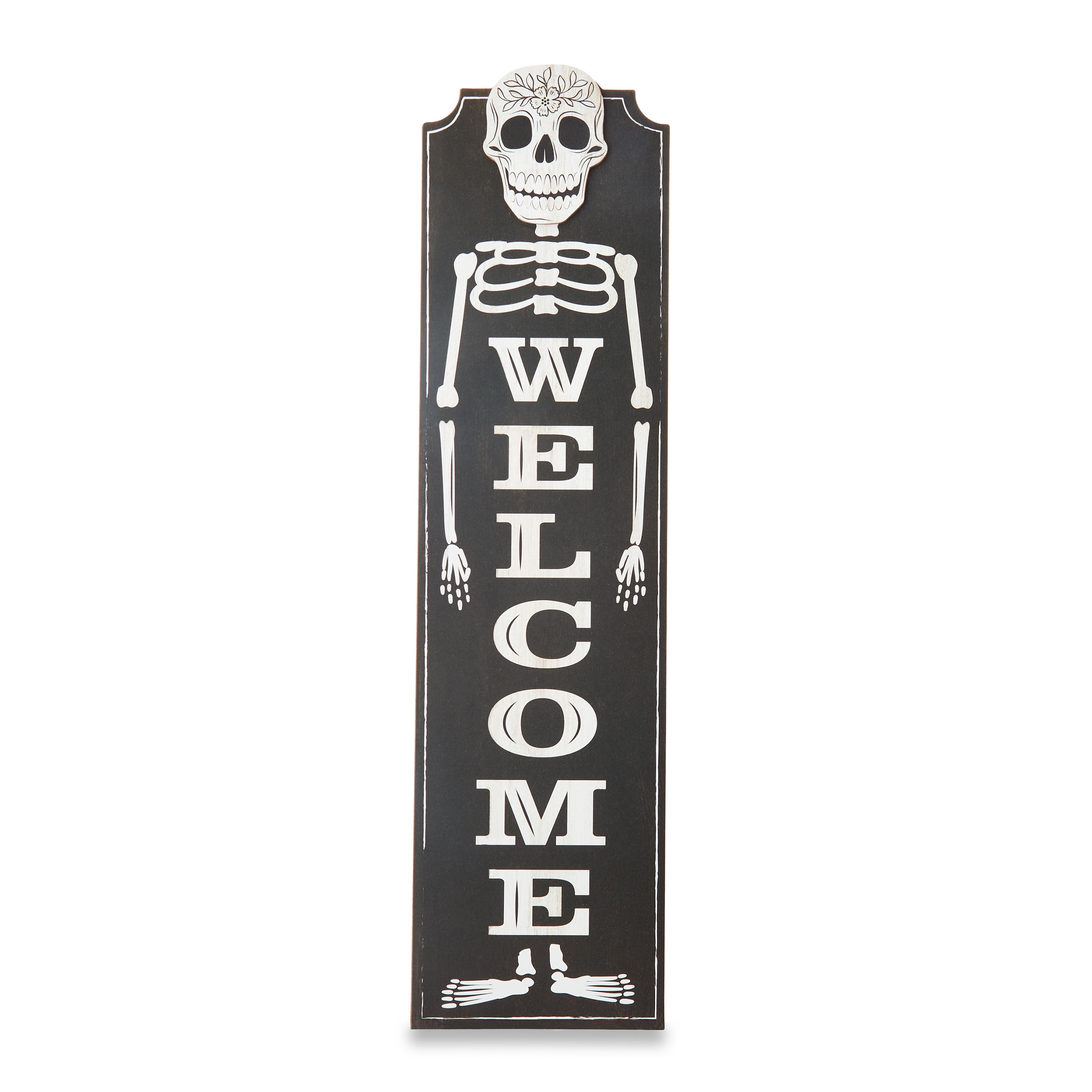Way to Celebrate Halloween Skeleton Welcome Porch Sign - Walmart.com
