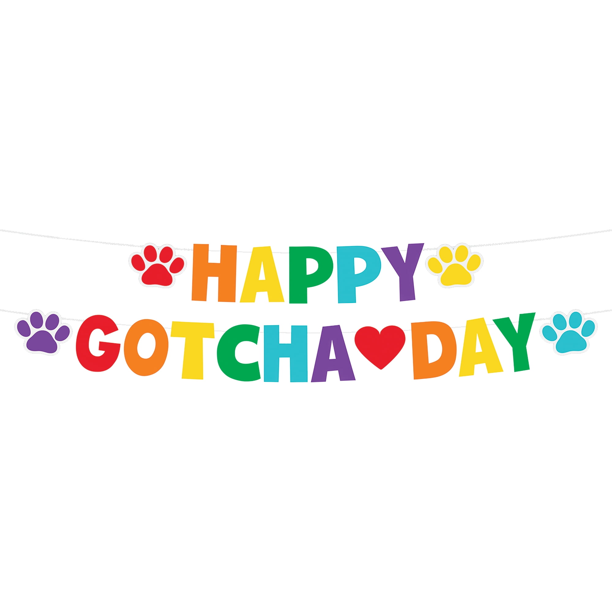 Way to Celebrate Happy Gotcha Day Banner 8.5" x 96" Multicolor ...