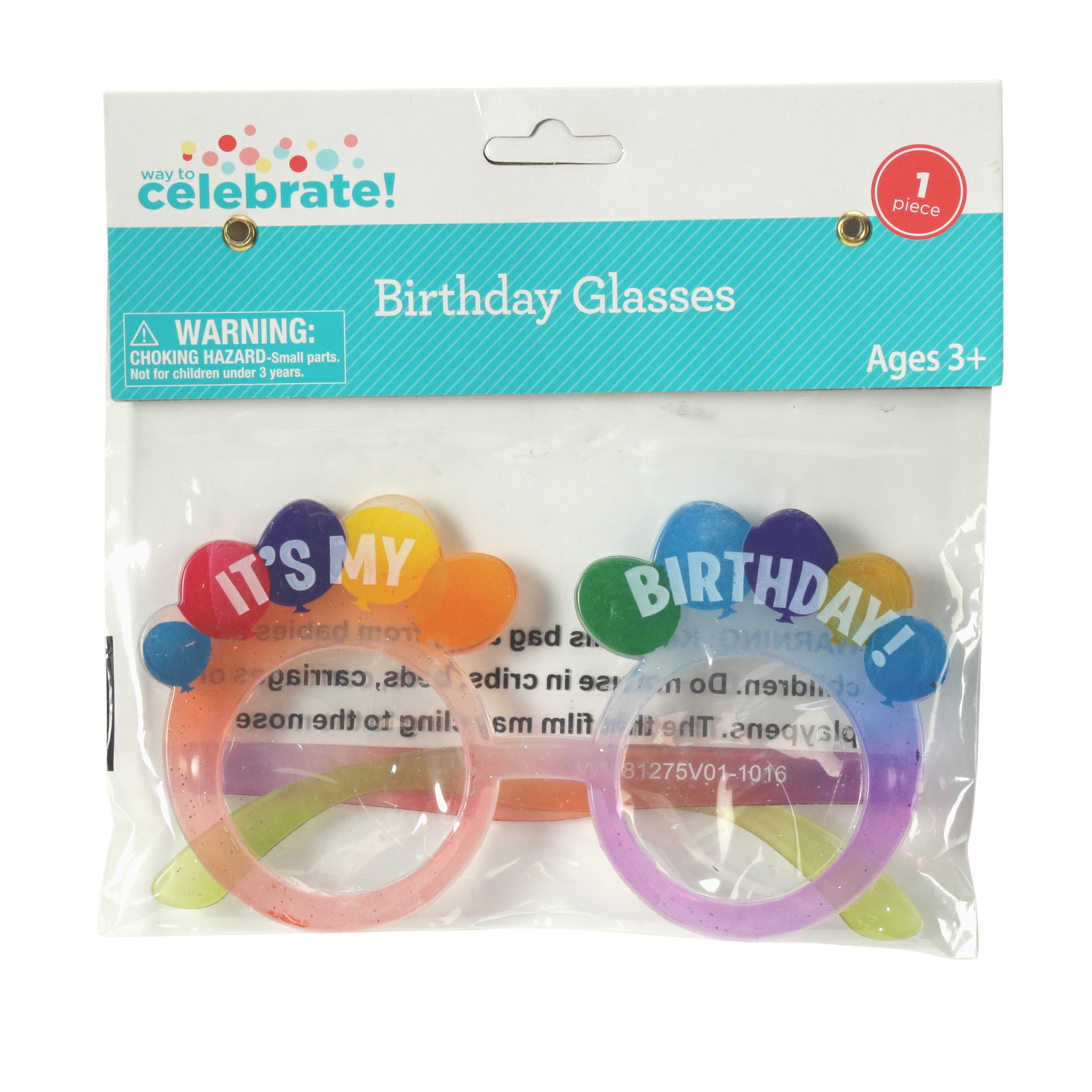 Way to Celebrate Kids Happy Birthday Shades Eye Glasses - It's My ...