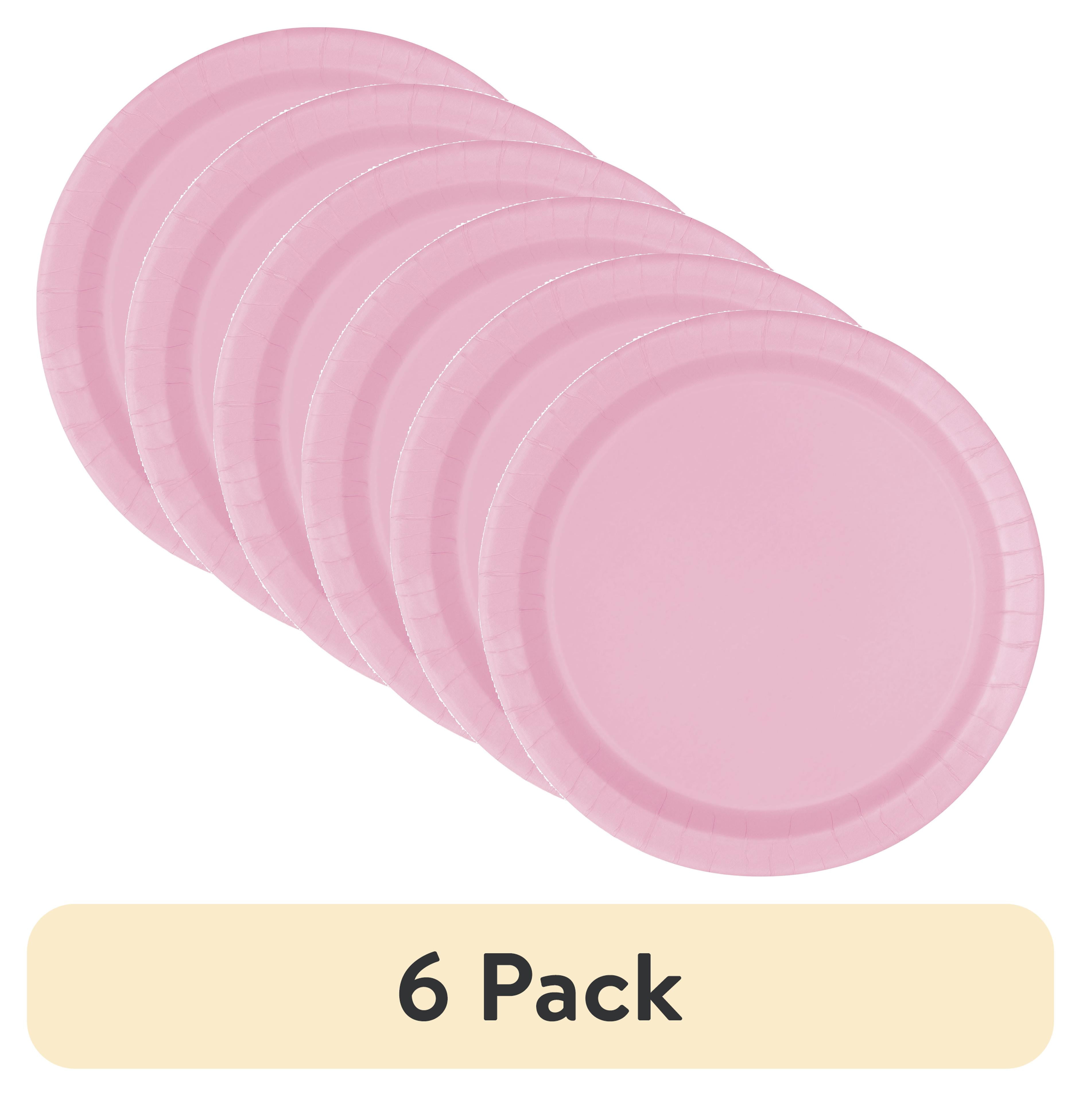 (6 pack) Way To Celebrate Paper Party Plates, Light Pink, 9in, 20ct ...