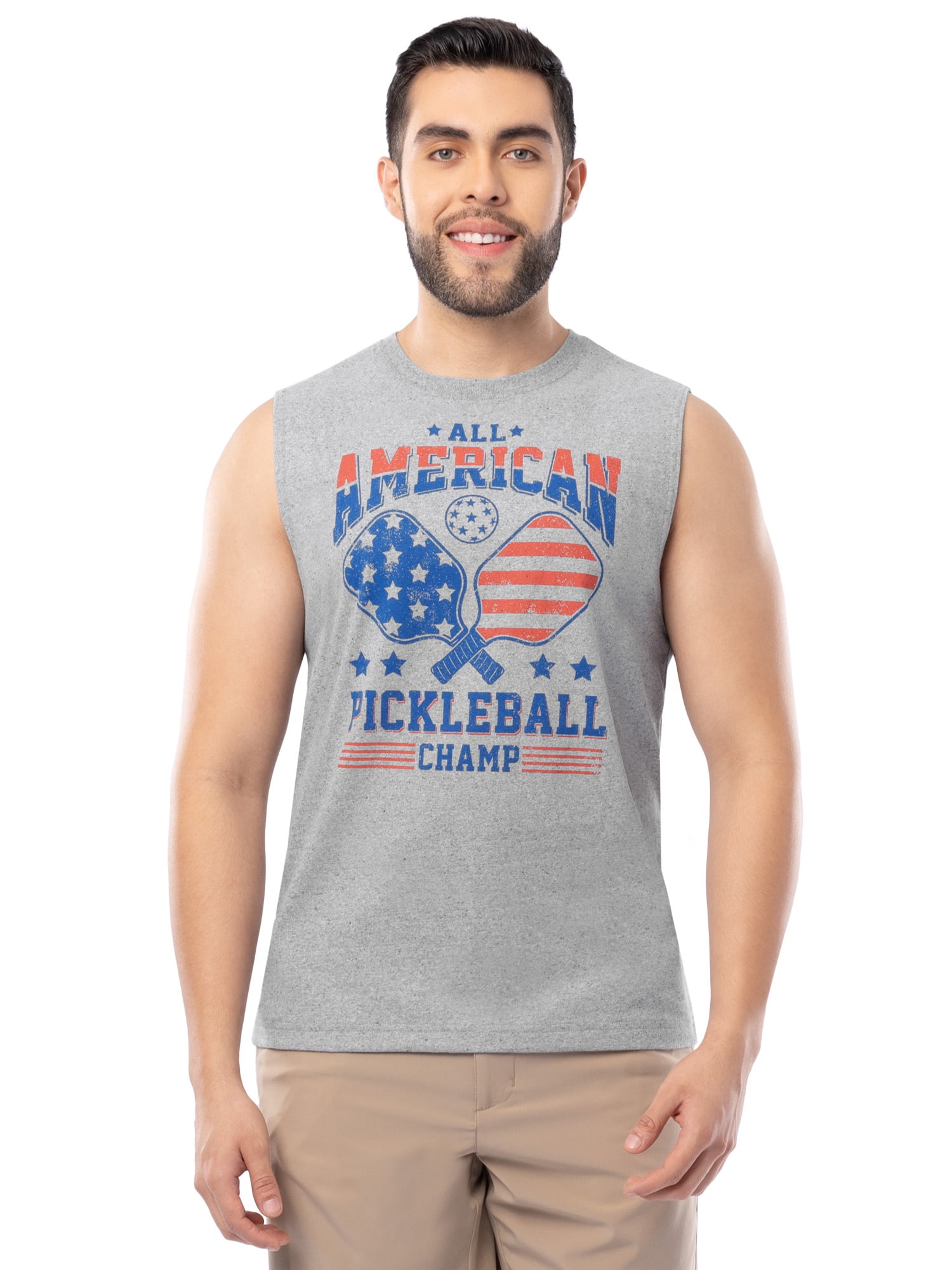 Way to Celebrate Men's & Big Men's 4th of July Pickleball Champ Graphic ...
