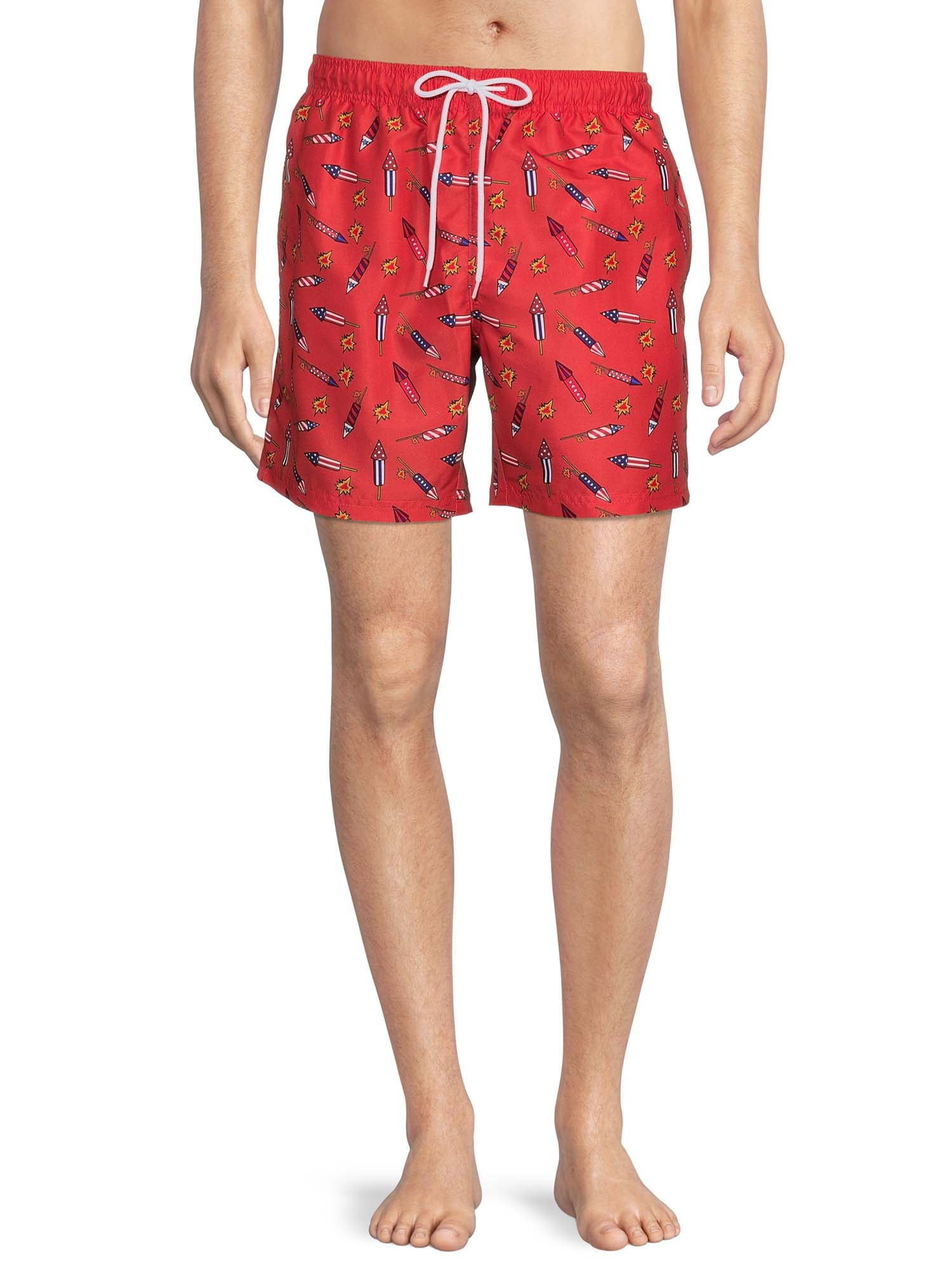 Way to Celebrate Men's Americana Swim Trunks, Sizes S-3XL - Walmart.com
