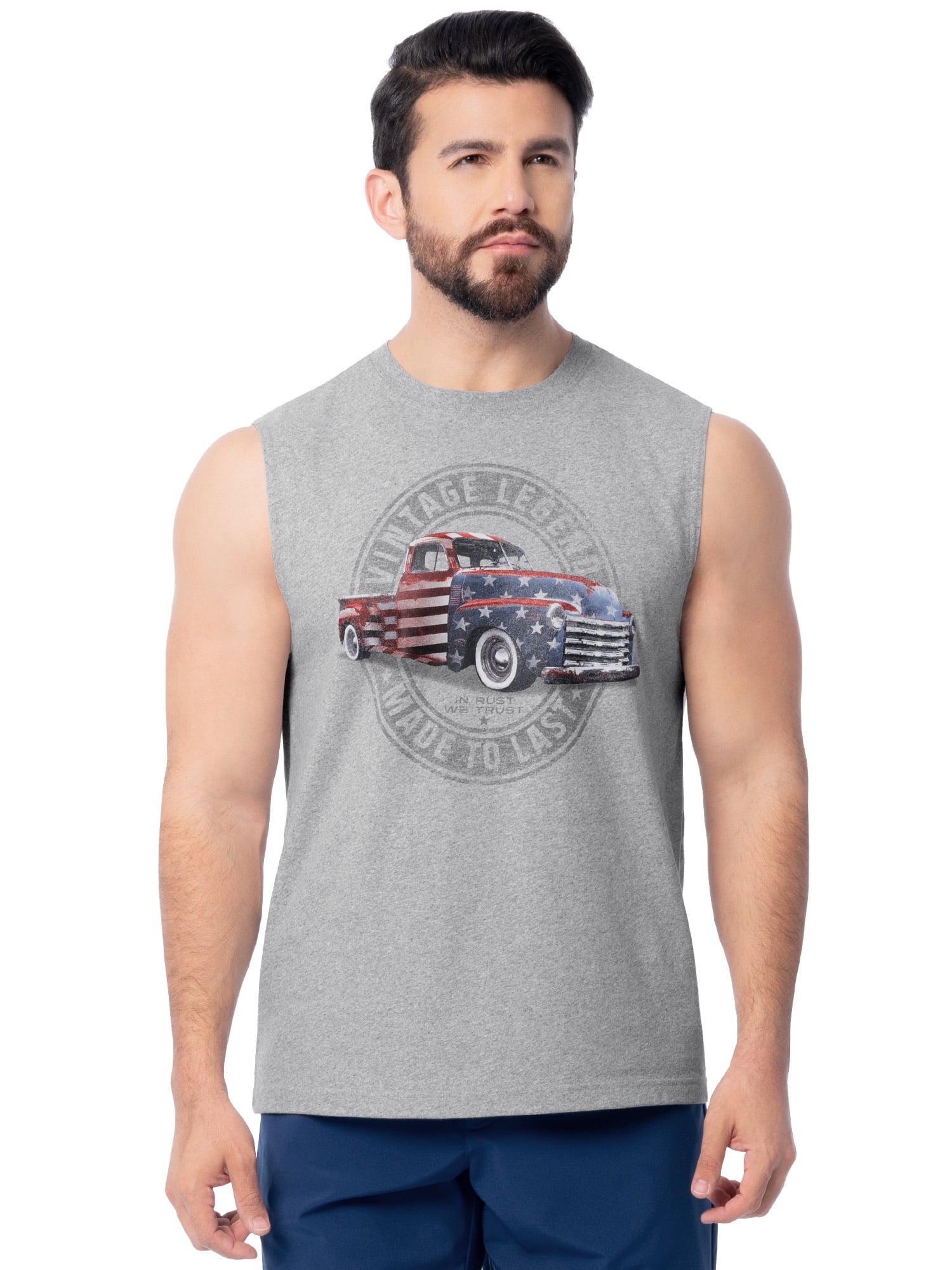 Way To Celebrate Men's Americana Graphic Muscle Tank S-5XL Casual ...