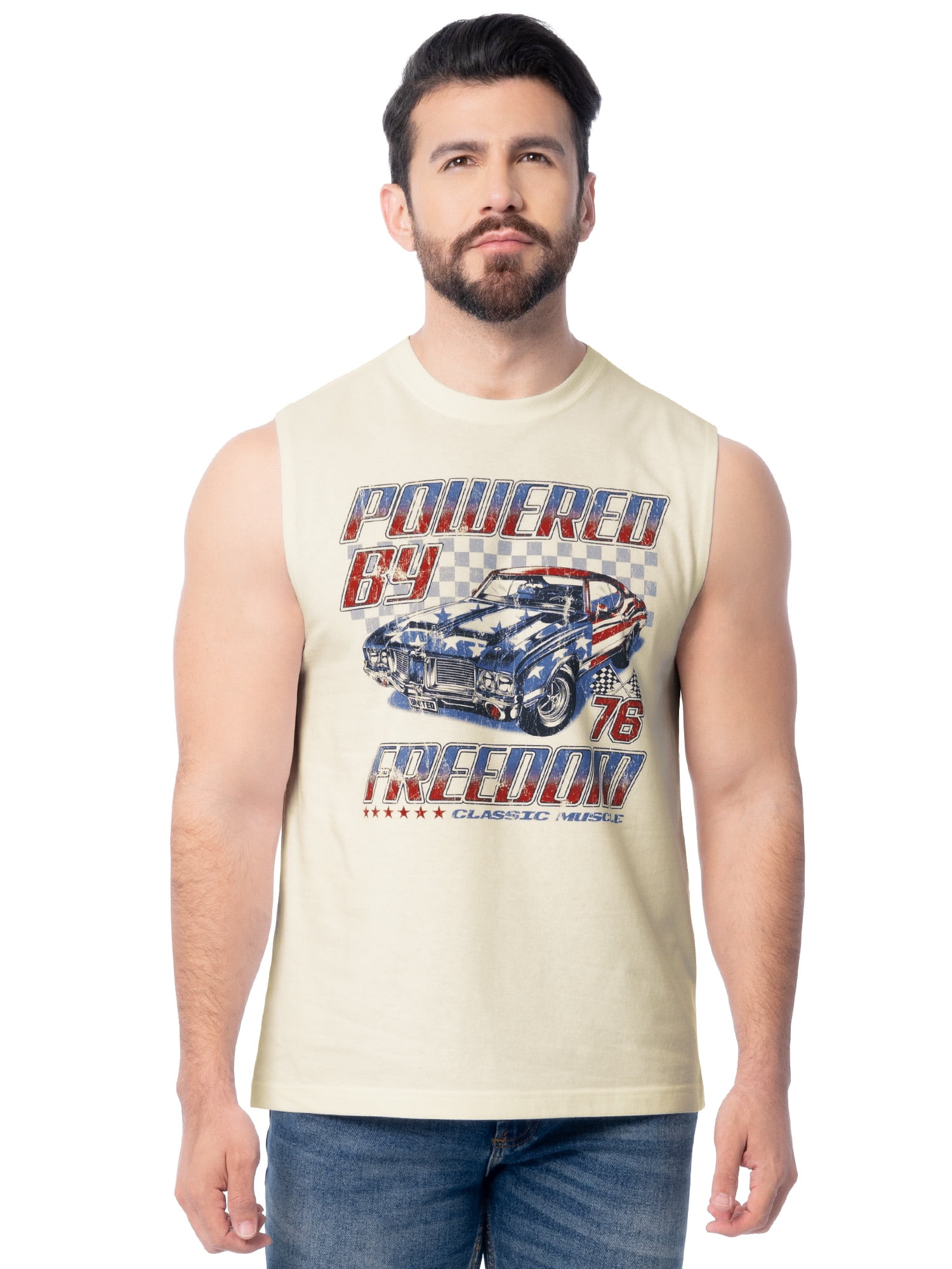 Way To Celebrate Men's Americana Graphic Muscle Tank S-5XL Recycled ...
