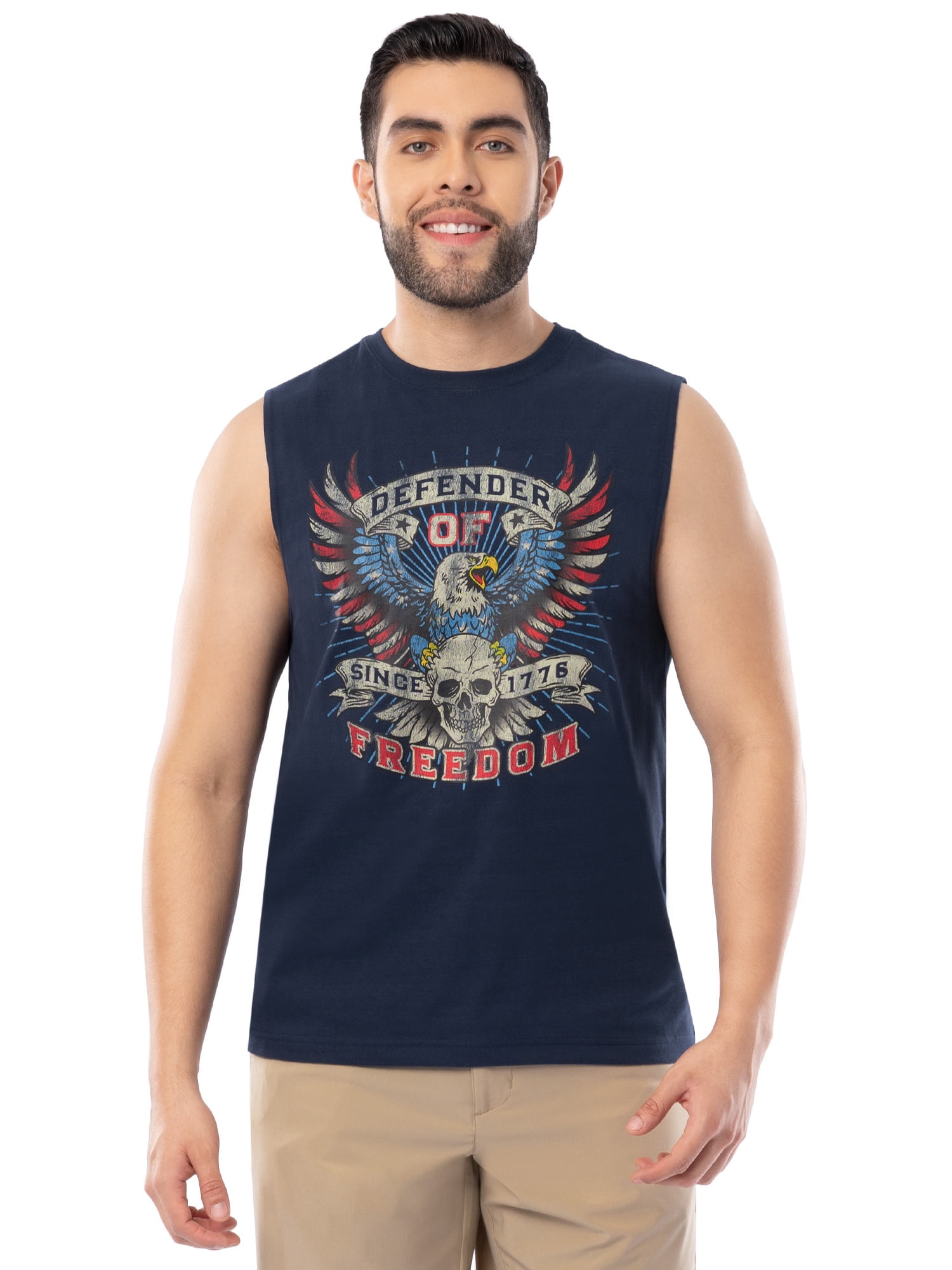 Way to Celebrate Men's & Big Men's 4th of July Defender of Freedom ...