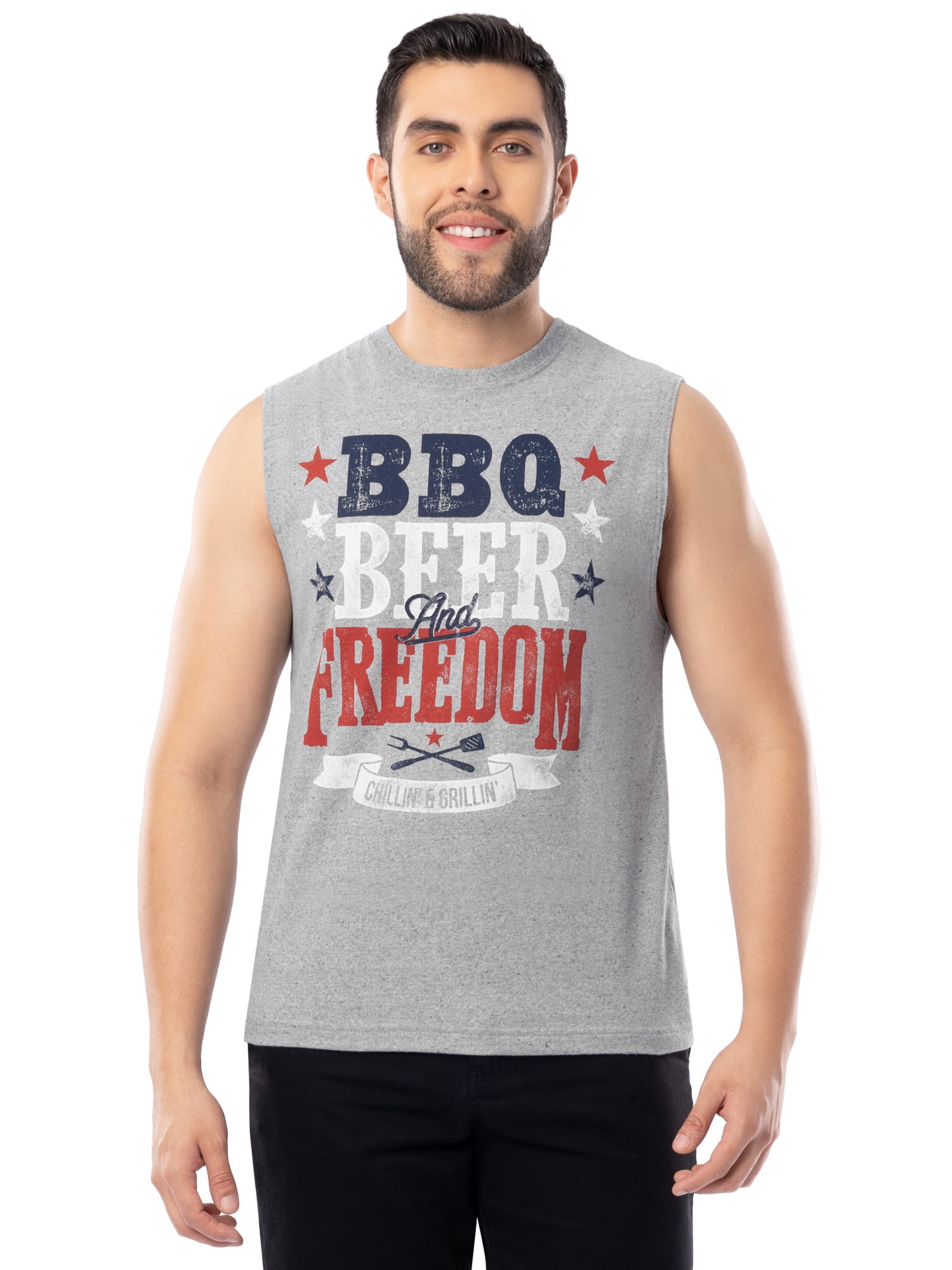 Way to Celebrate Men's & Big Men's 4th of July United We Grill Graphic ...
