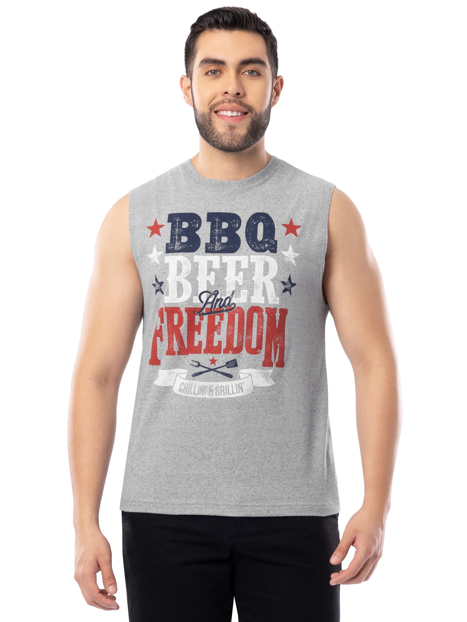 Way to Celebrate Men's & Big Men's 4th of July United We Grill Graphic ...