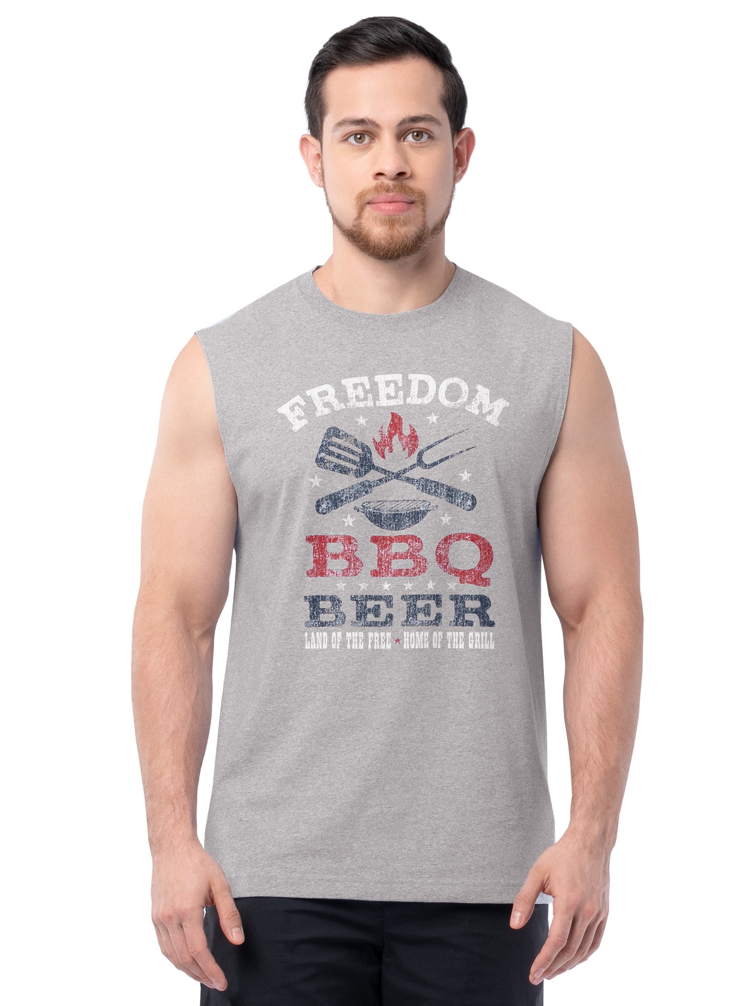 Way to Celebrate Men's 4th of July Americana Graphic Muscle Shirt Tank ...