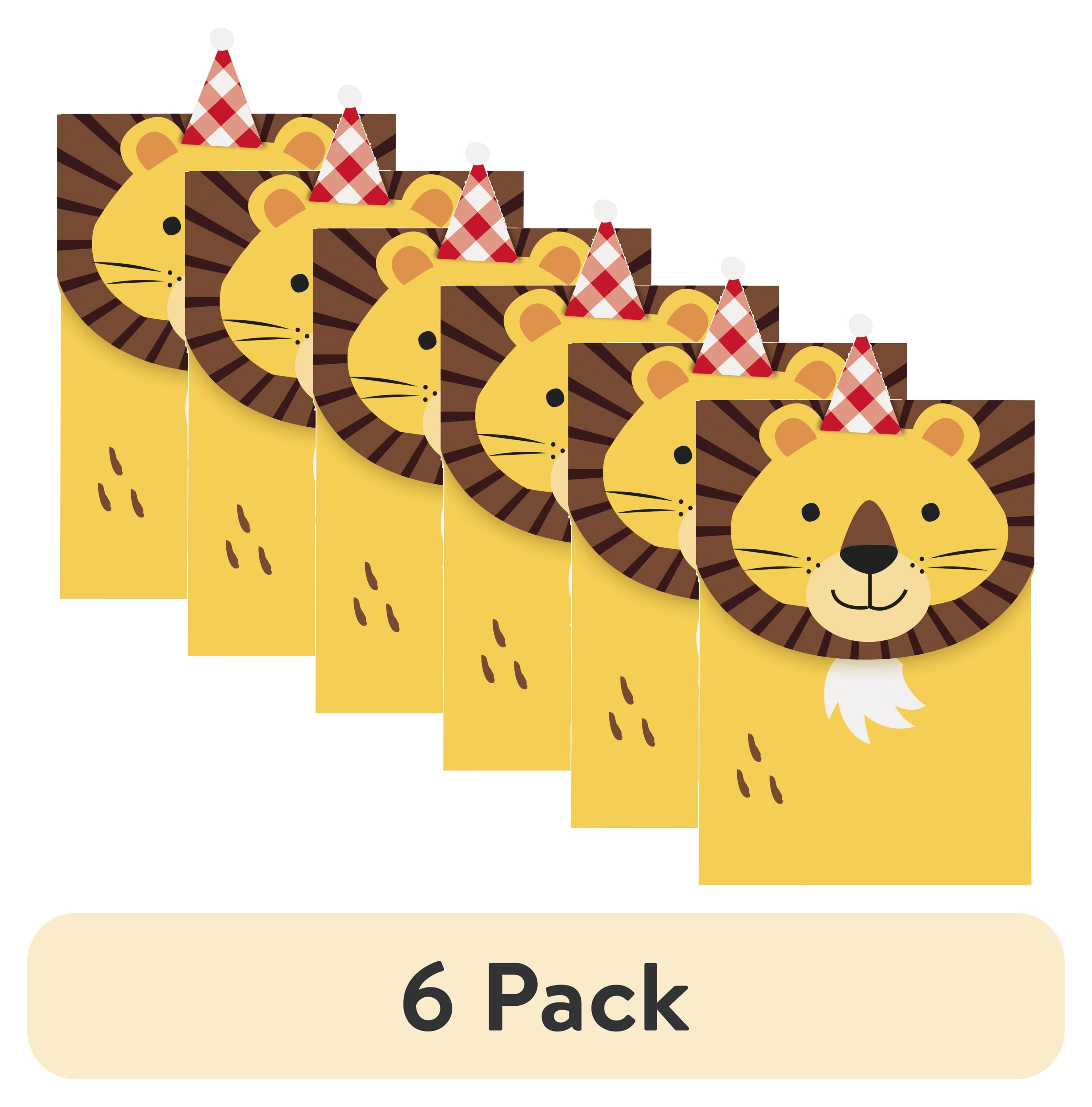 (6 pack) Way to Celebrate! Multicolor DIY Paper Jungle Animals Party ...