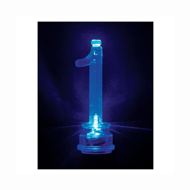 Way to Celebrate! Multicolor Flashing Number 1 Cake Topper & Birthday ...