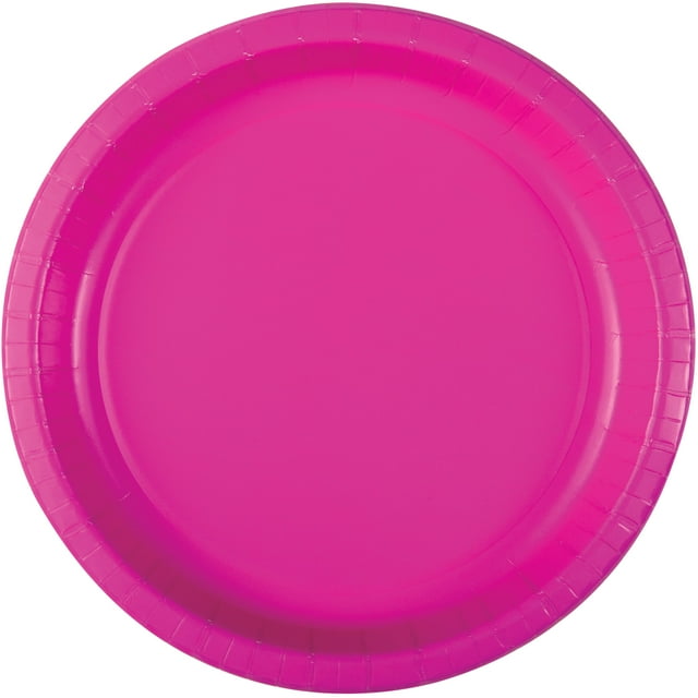 Disposable Deep Paper Plates, 11.5", Neon Pink,10 Count, by Way To ...