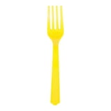 Way To Celebrate Disposable Plastic Forks Neon Yellow 24 Count for ...