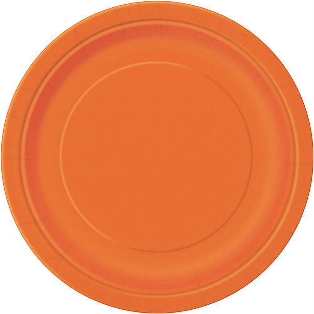 Way to Celebrate! Orange Paper Dinner Plates, 9in, 20ct - Walmart.com