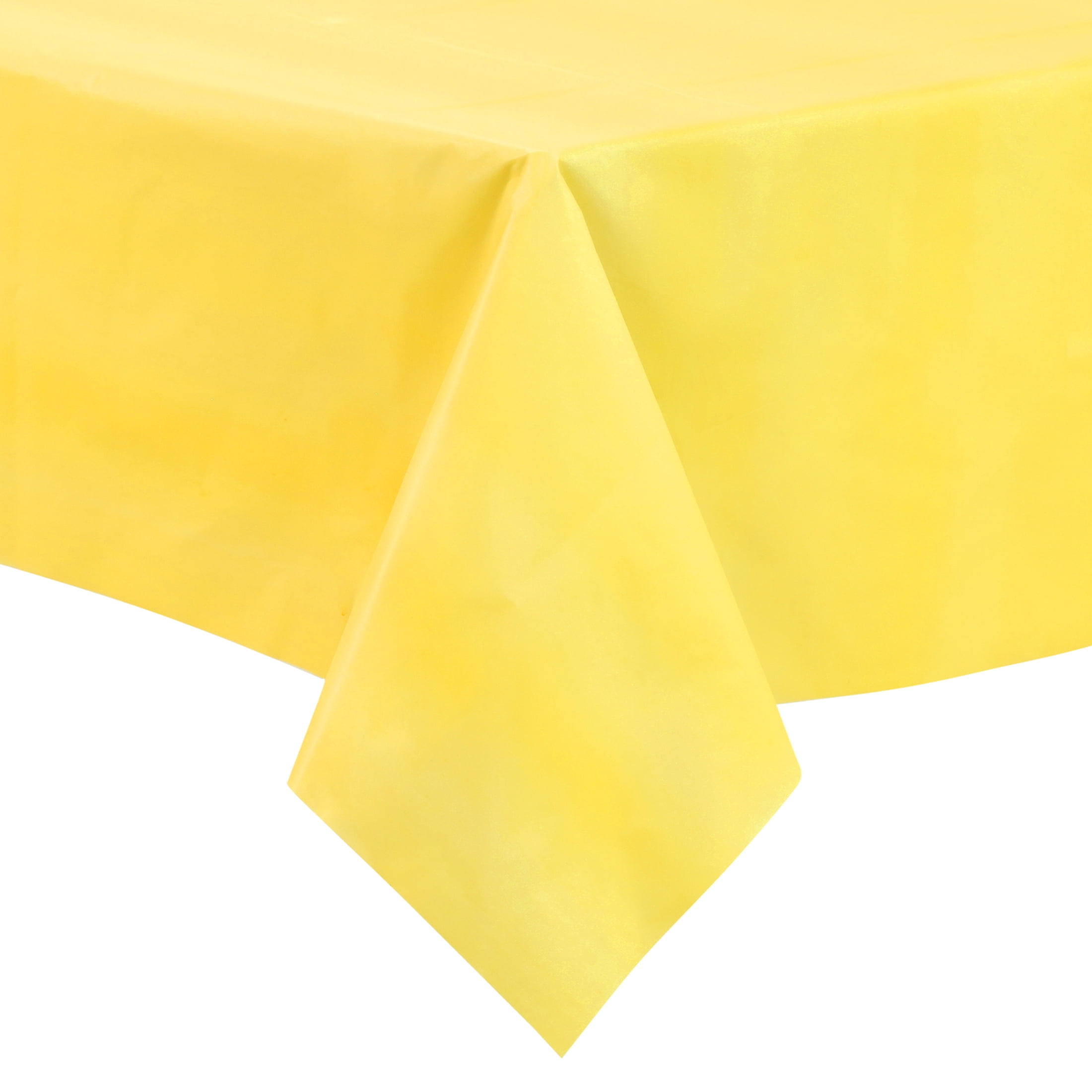Way to Celebrate! Plastic Party Tablecloths, 108 x 54in, Neon Yellow ...