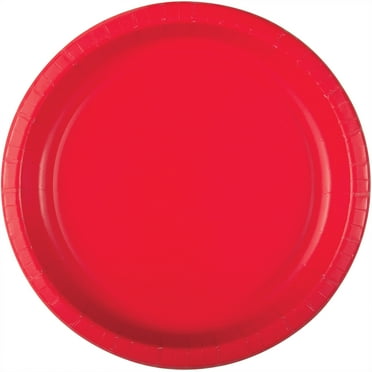 Way to Celebrate! Red Buffalo Plaid Paper Dinner Plates, 9in, 10ct ...