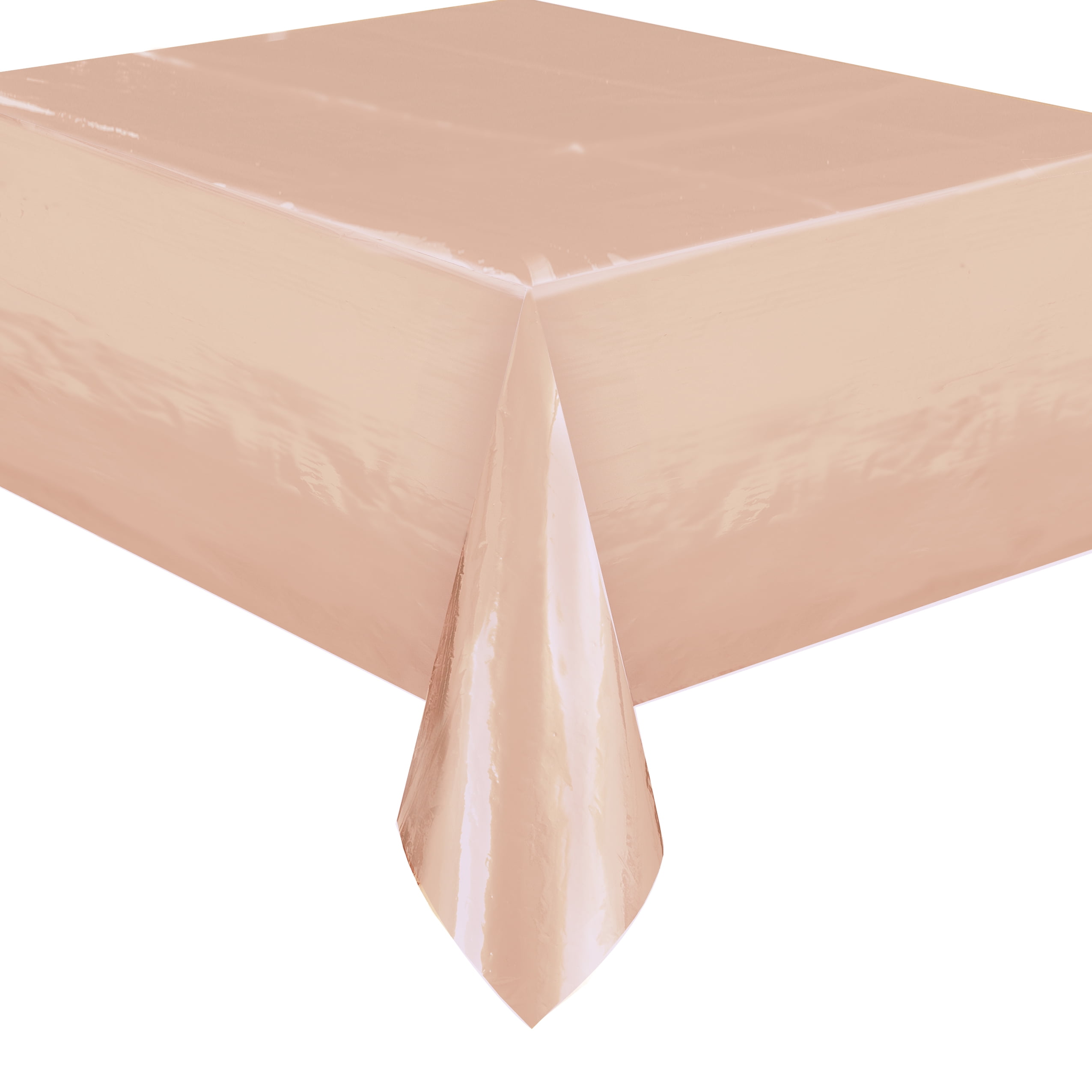 Way to Celebrate! Rose Gold Foil Party Tablecloth, 84in x 54in ...
