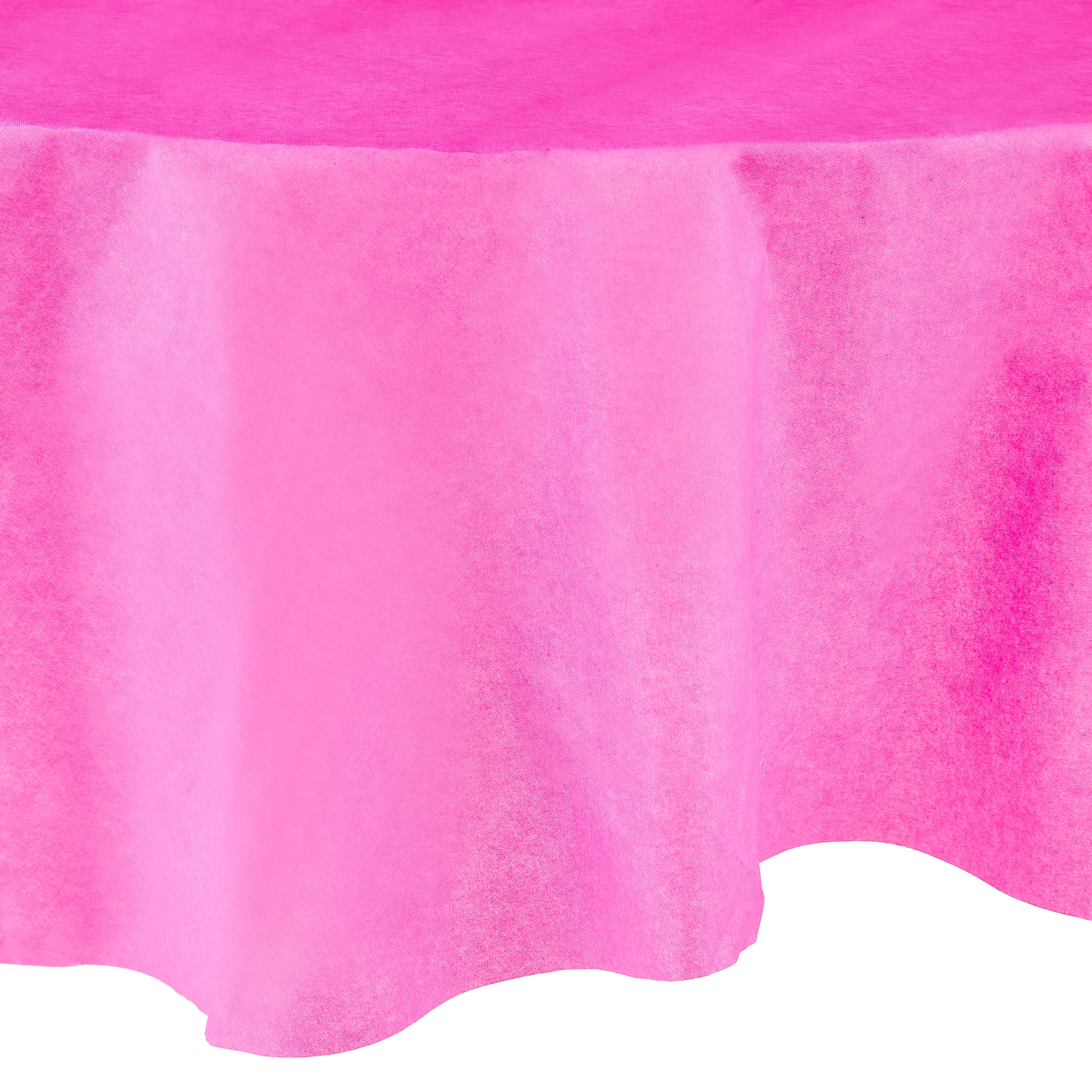 Way To Celebrate Neon Pink Round Plastic Table Cover, 84 inches ...
