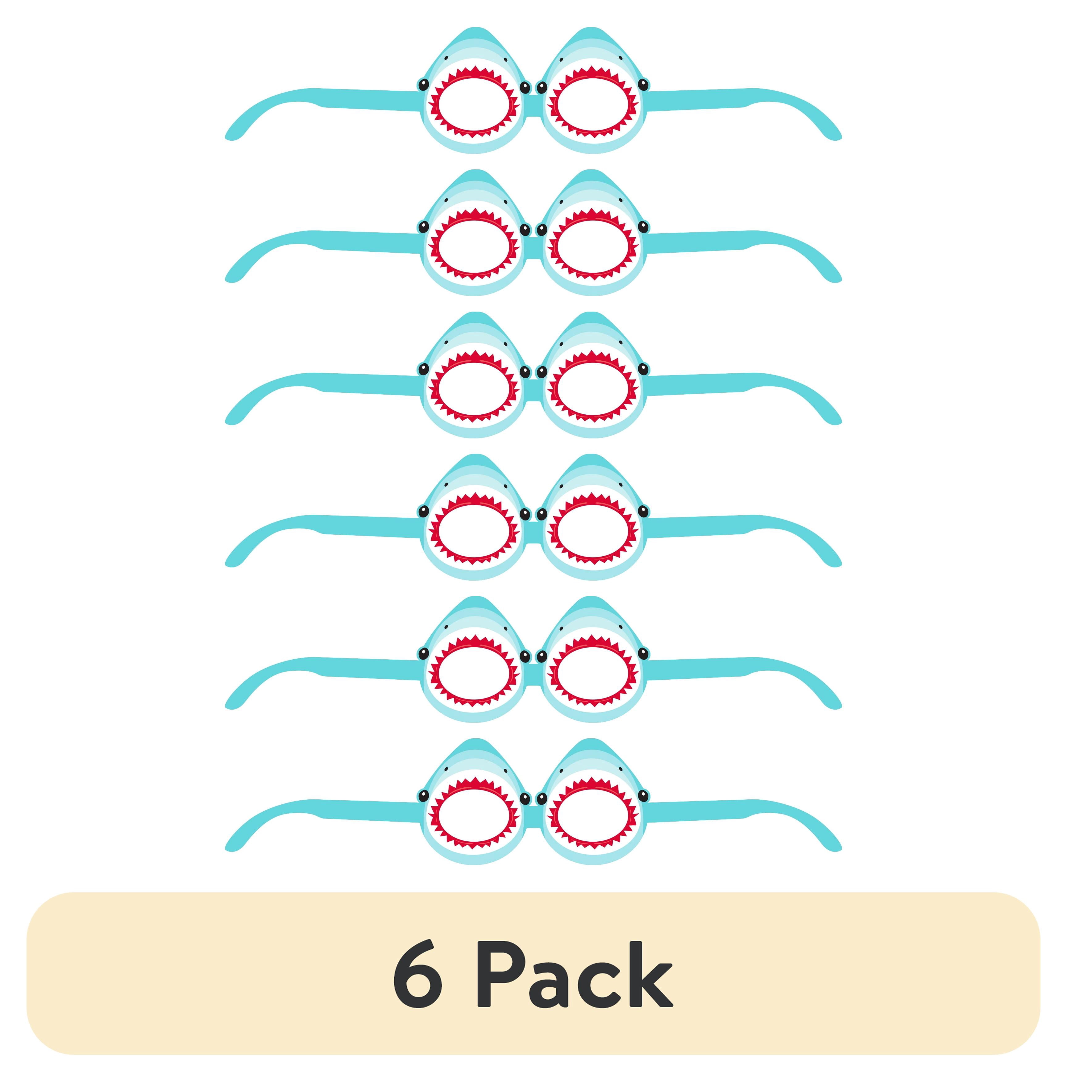 (6 pack) Shark Paper Eyeglasses by Way to Celebrate, 8 Count - Walmart.com