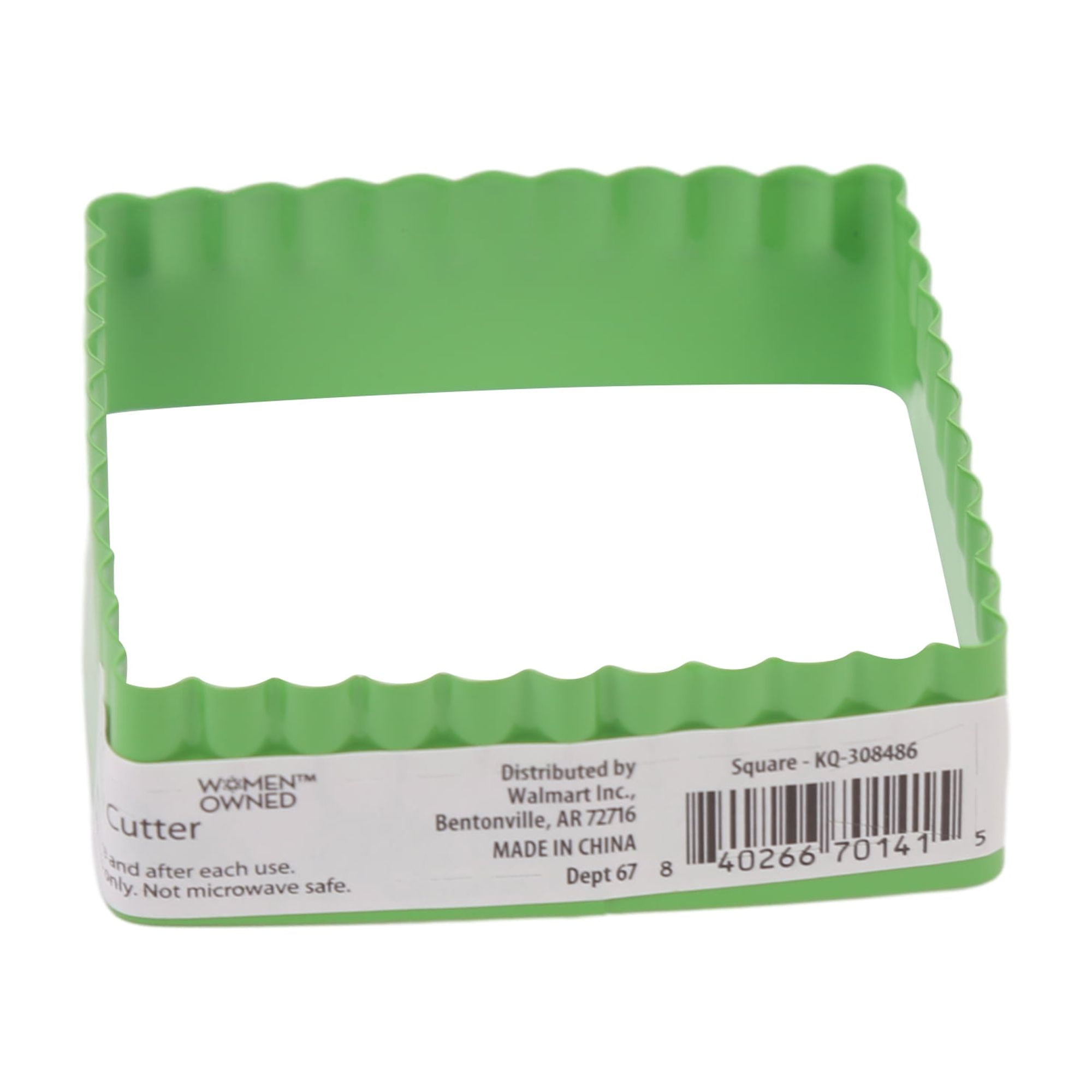 Way To Celebrate Stainless Steel Square Cookie Cutter Green Double ...