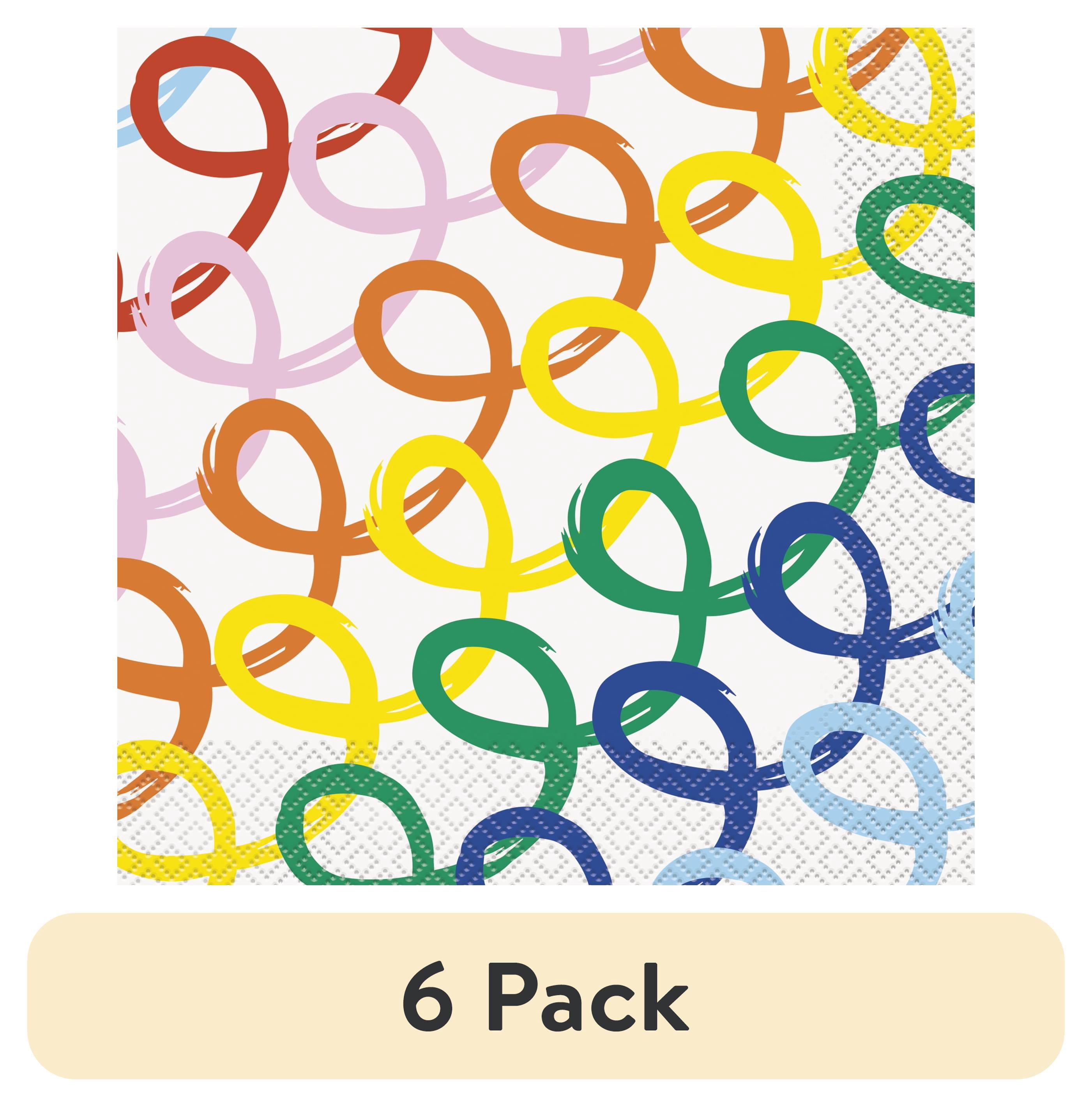 (6 pack) Way to Celebrate! Squiggles & Dots Birthday Paper Luncheon ...