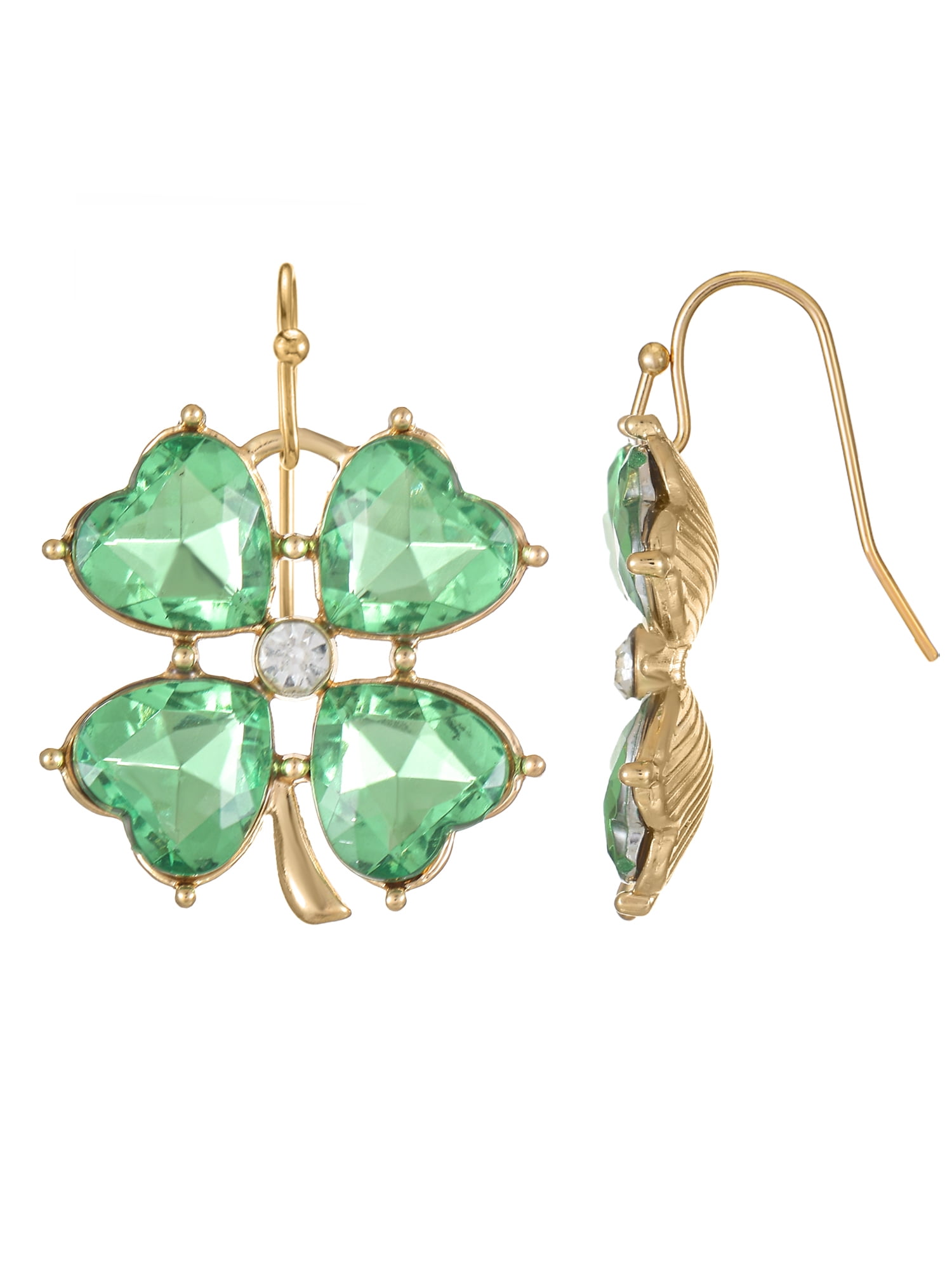 Way to Celebrate St. Patrick's Day Rhinestone Clover Earrings, 1 Pair ...