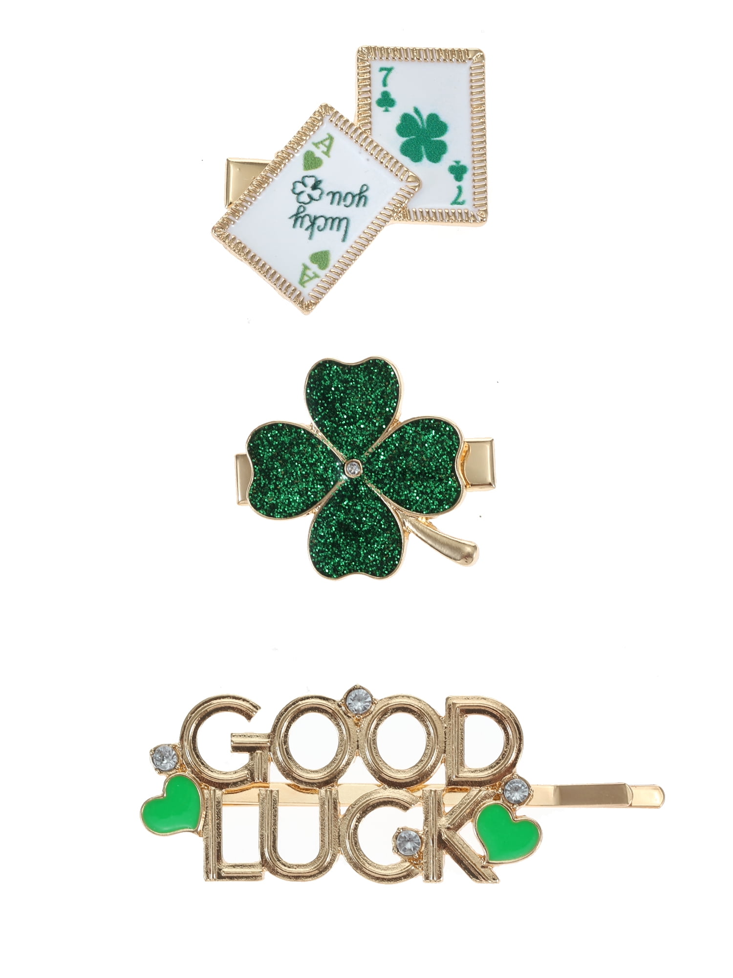 Way to Celebrate St. Patrick's Day Motif Hair Pins, 3 Pieces - Walmart.com