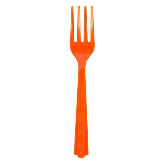 Way To Celebrate Tangerine Orange Plastic Forks 24ct for Party and ...