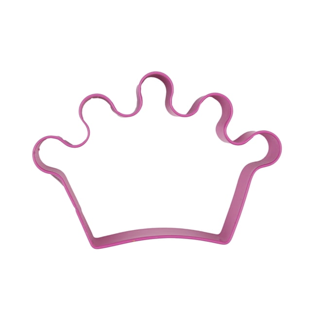 Way to Celebrate Tiara Shaped Cookie Cutter, Hot Pink, Stainless Steel ...