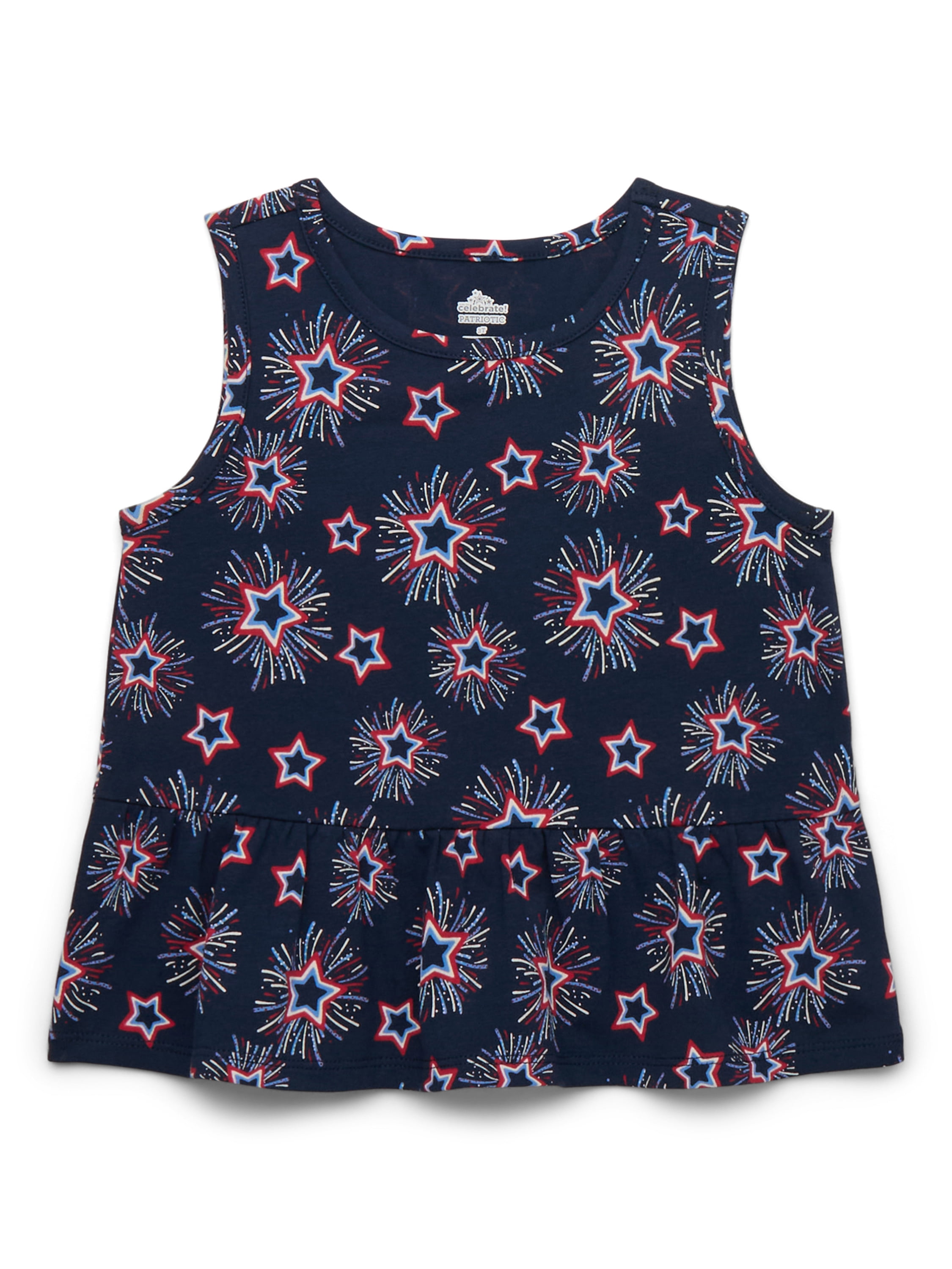 Americana Toddler Girls Peplum Tank Top from Way to Celebrate, Sizes ...