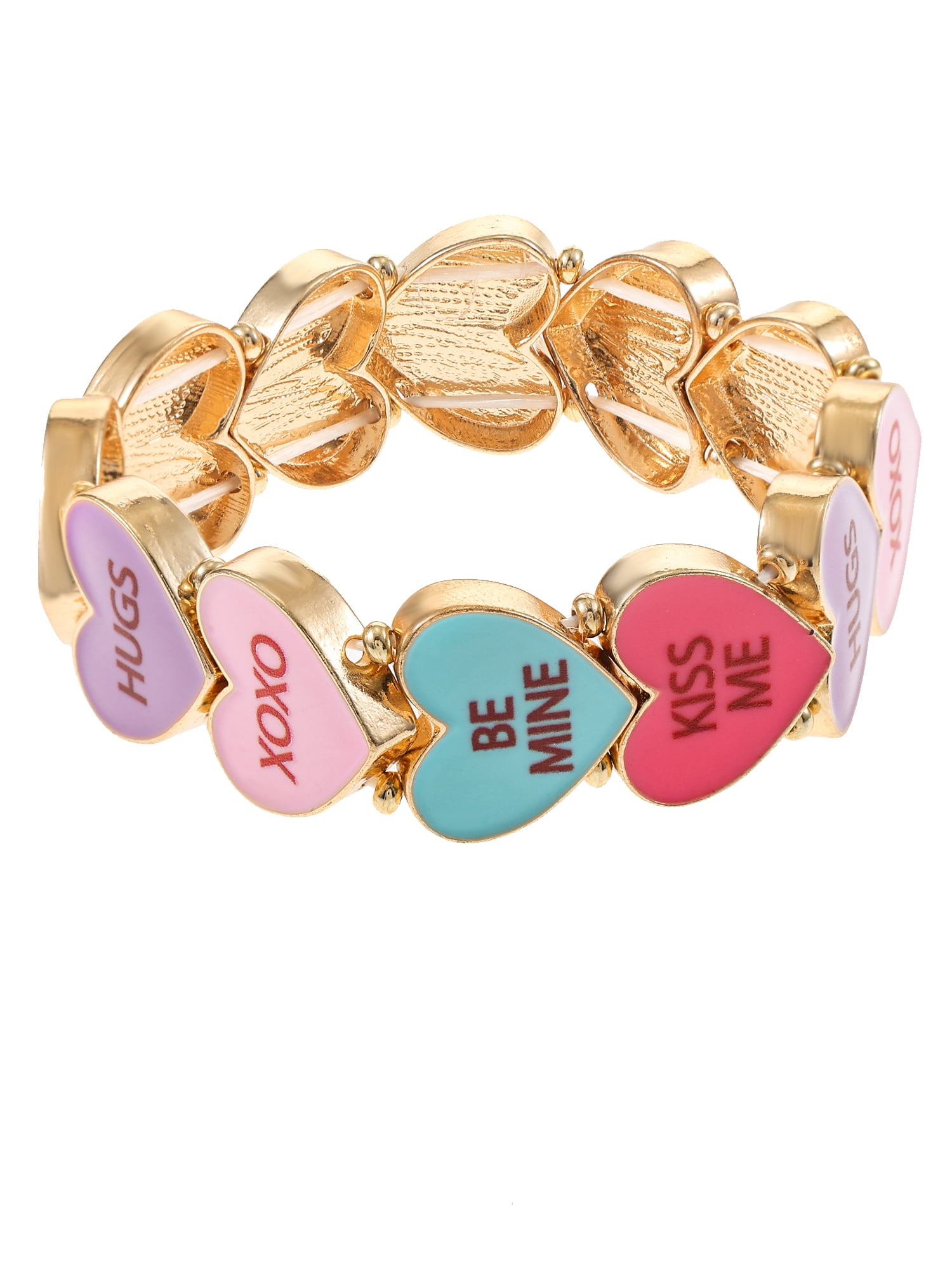 Way to Celebrate Valentine's Day Candy Heart Bracelet, 1 Piece ...