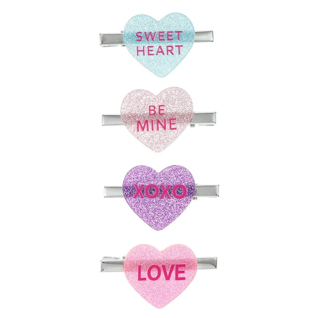 Way to Celebrate Valentine's Day Candy Heart Clips, 4 Pieces - Walmart.com