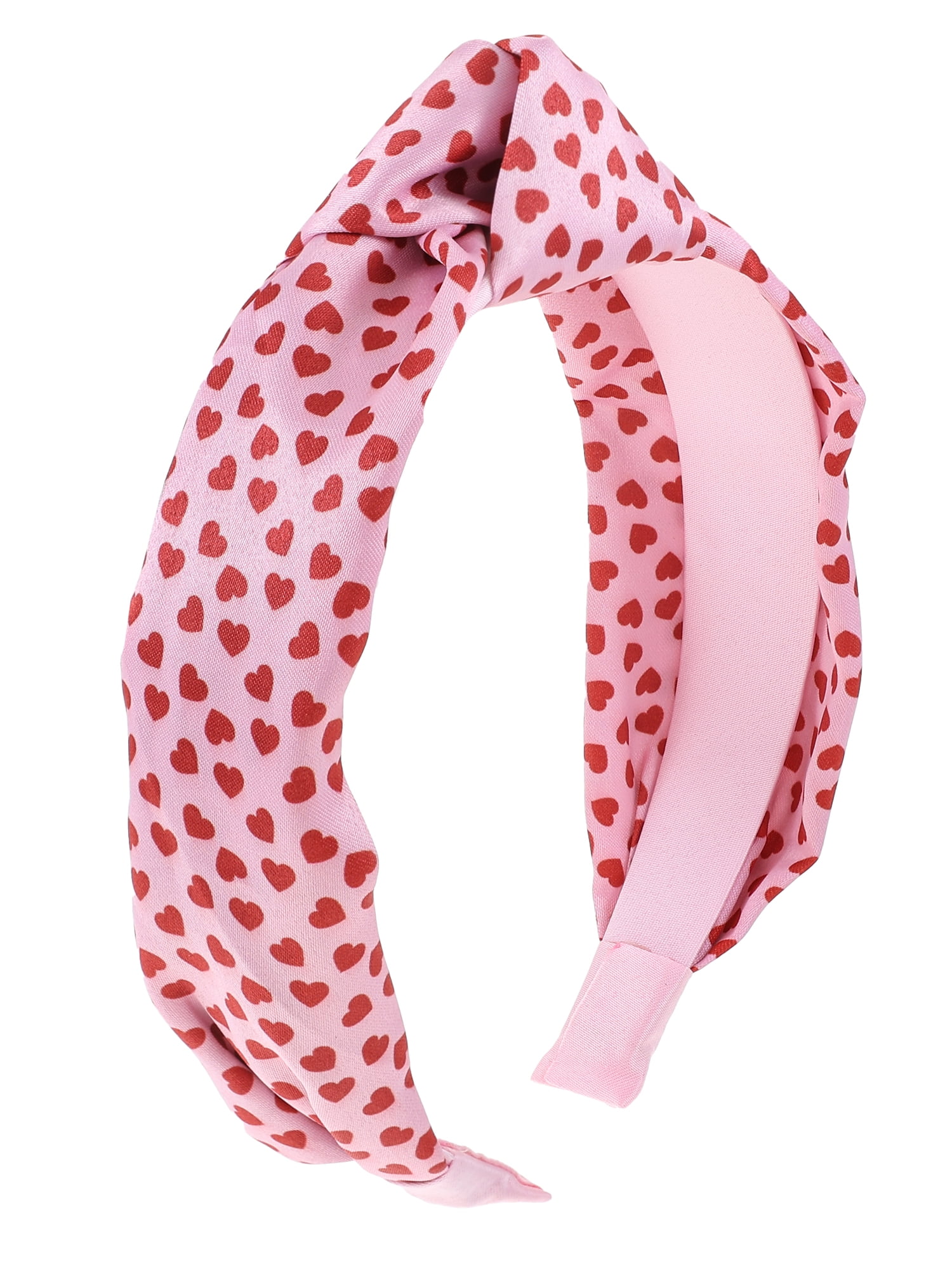 Way to Celebrate Valentine's Day Pink Hearts Fabric Headband, 1 Piece ...