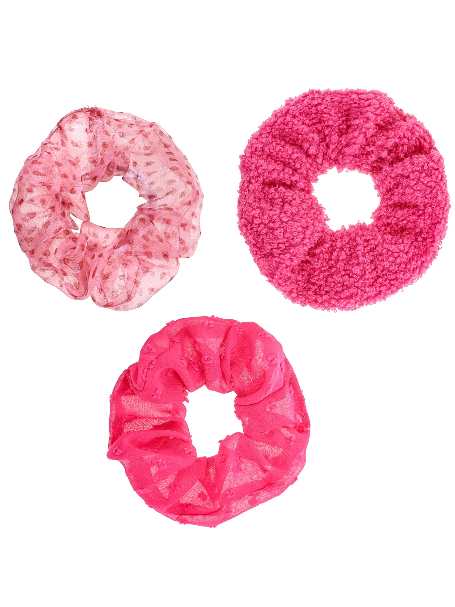 Way to Celebrate Valentine's Day Pink Scrunchies, 3 Piece Set - Walmart.com
