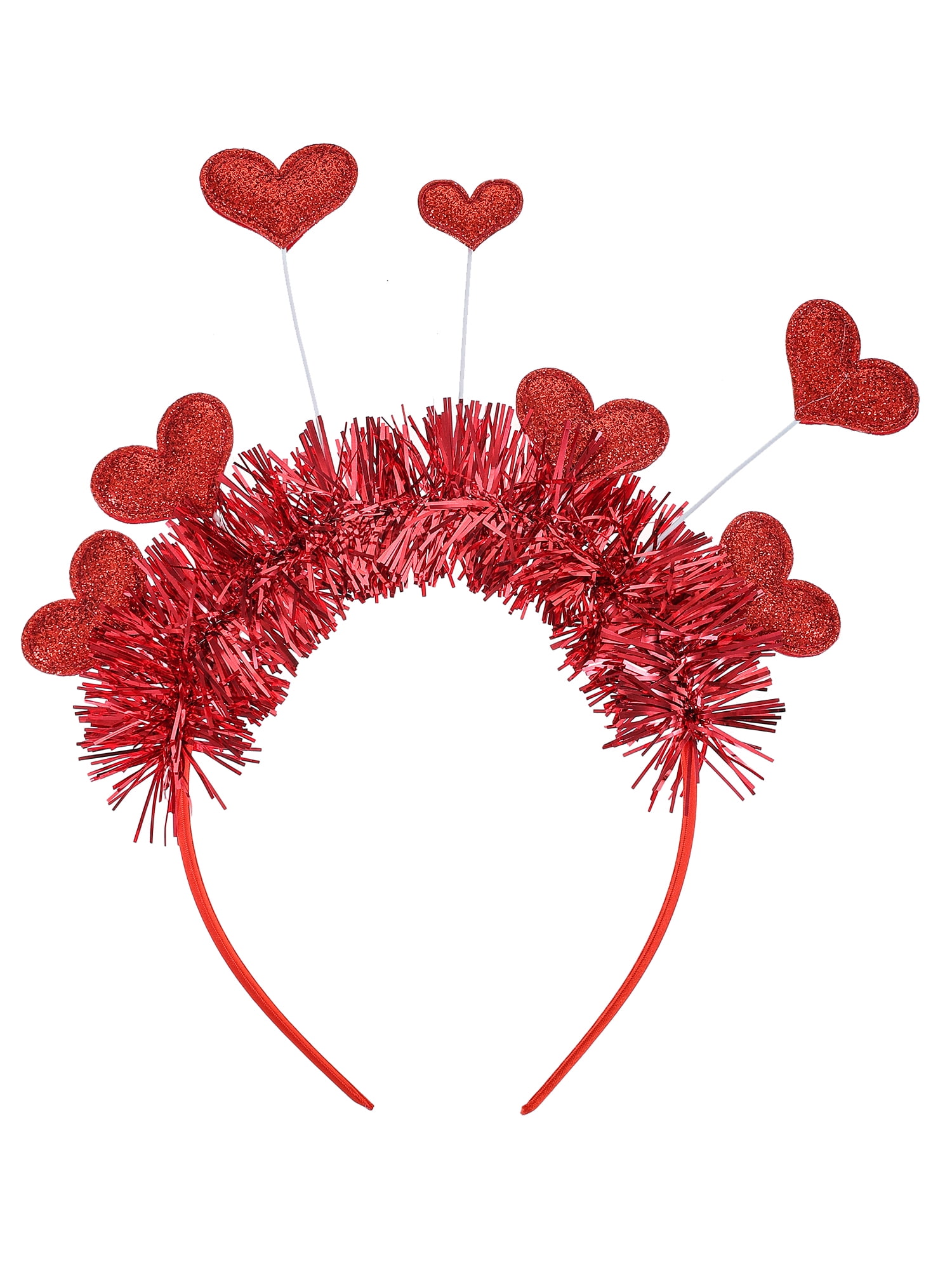 Way to Celebrate Valentine's Day Red Glitter Hearts Head Bopper ...