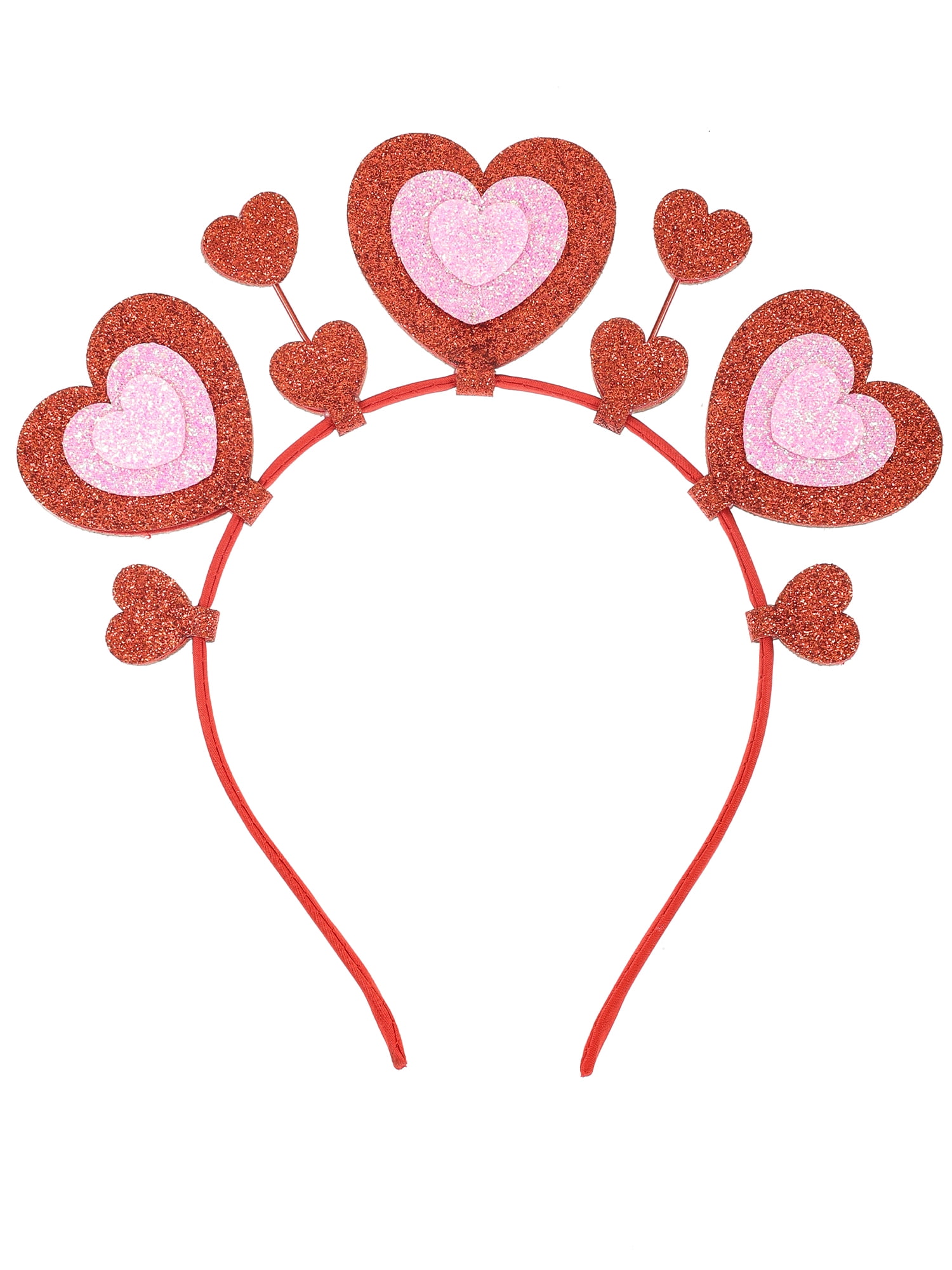 Way to Celebrate Valentine's Day Red Pink Heart Headband, 1 Piece ...