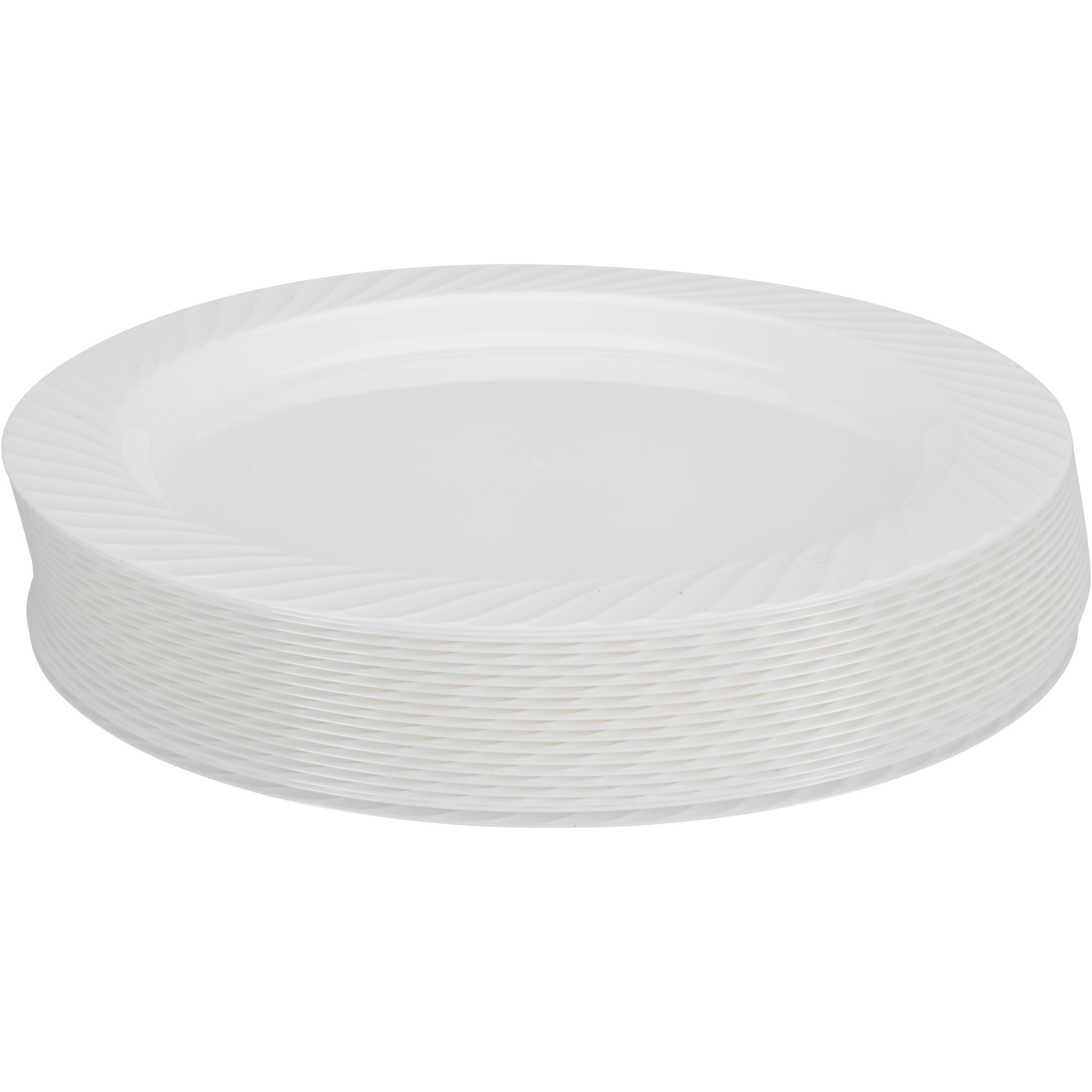 Way to Celebrate White Plastic Dessert Plates, 20 Count - Walmart.com