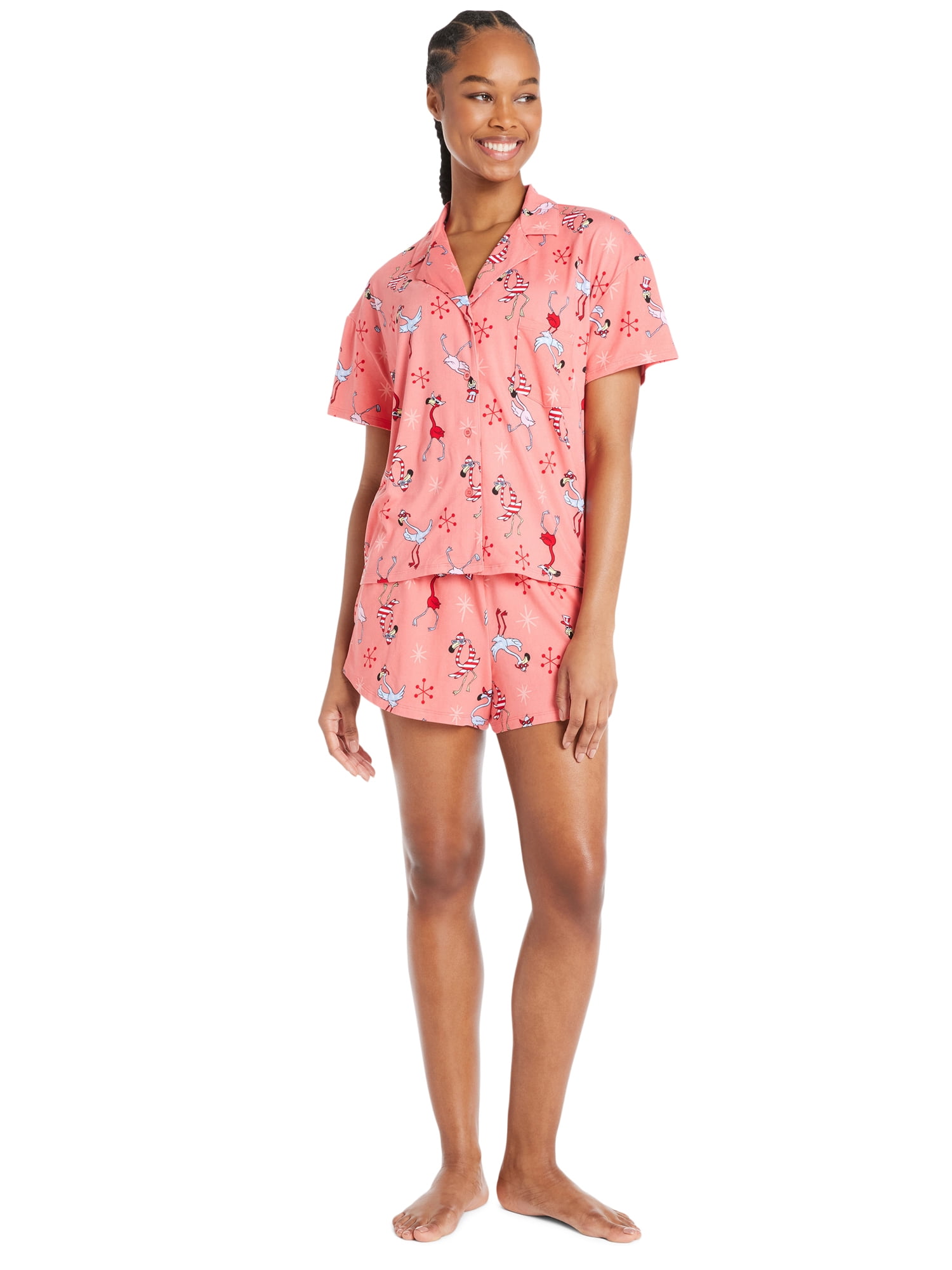 Way to Celebrate Women’s Americana Shorty Pajama Set, 2-Piece, Sizes XS ...