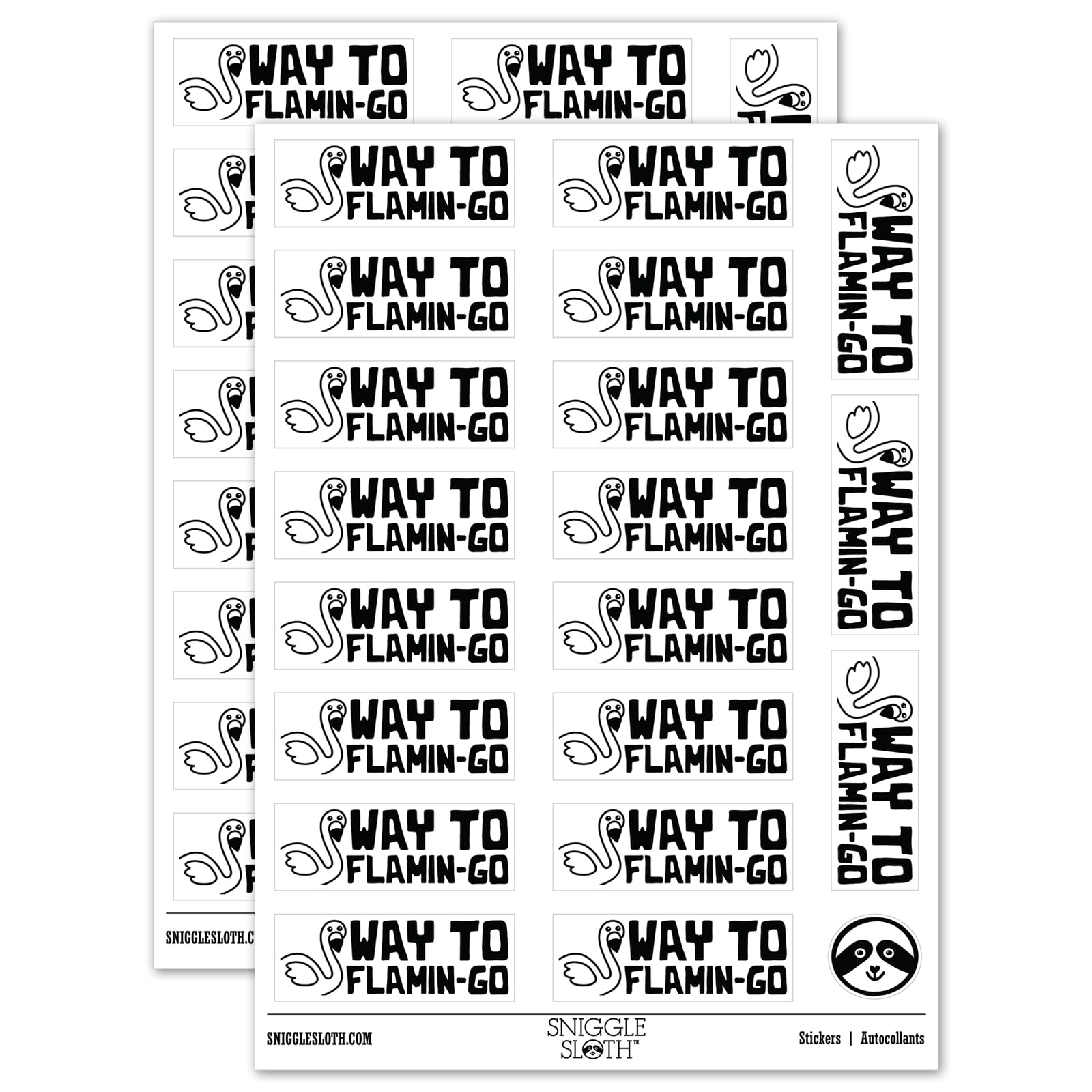 Way to Flamin-go Go Flamingo Teacher Student School Sticker Set - White ...