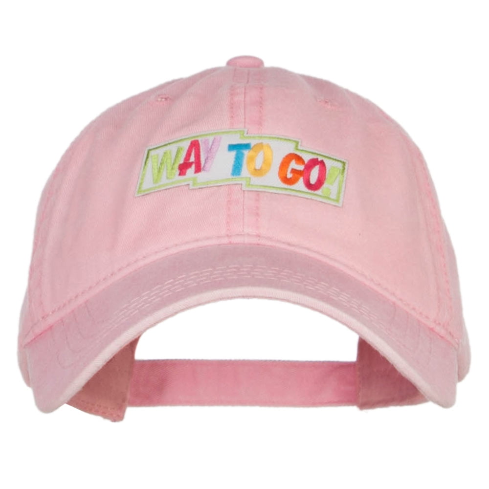 Way to Go Patched Washed Cap - Pink OSFM - Walmart.com