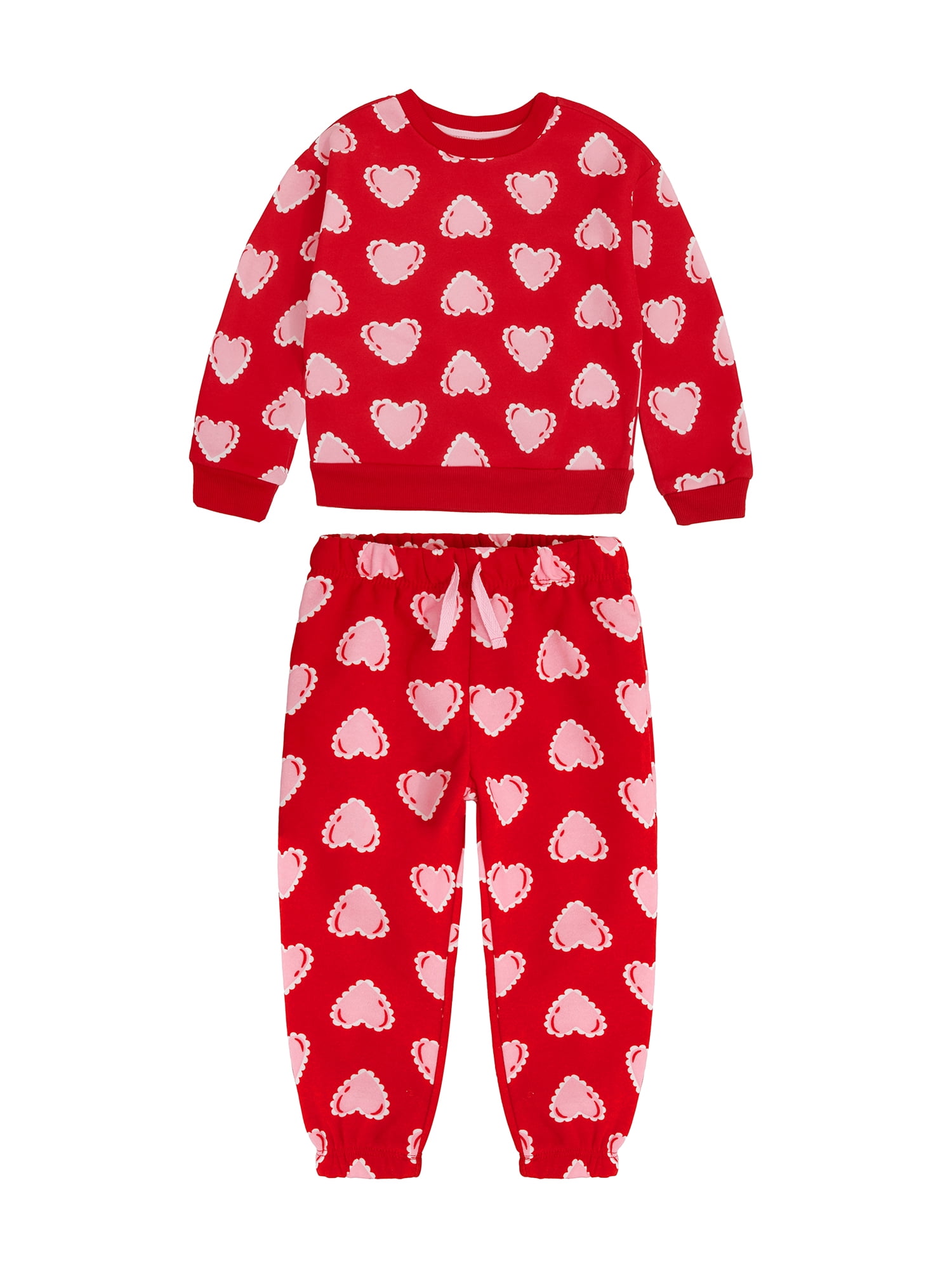 Way To Celebrate Baby & Toddler Valentine's Day Jogger Set, Sizes 0M-5T ...