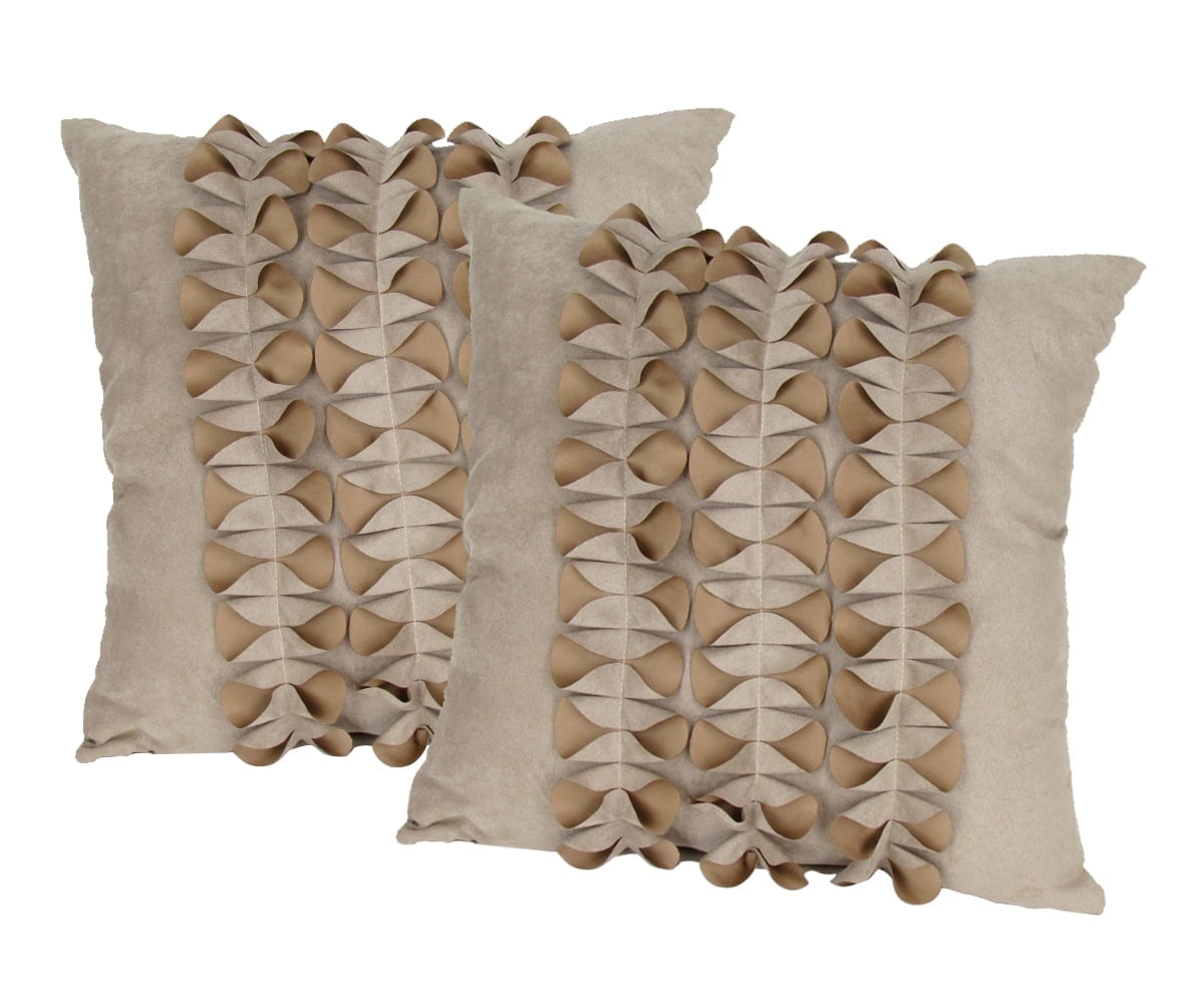 Wayborn 2 Pieces 3D Suede Bows Throw Pillow 18″X18″ - Walmart.com