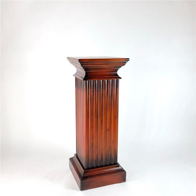 Wayborn Home Furnishing Square Column Pedestal, Dark Brown Basswood ...