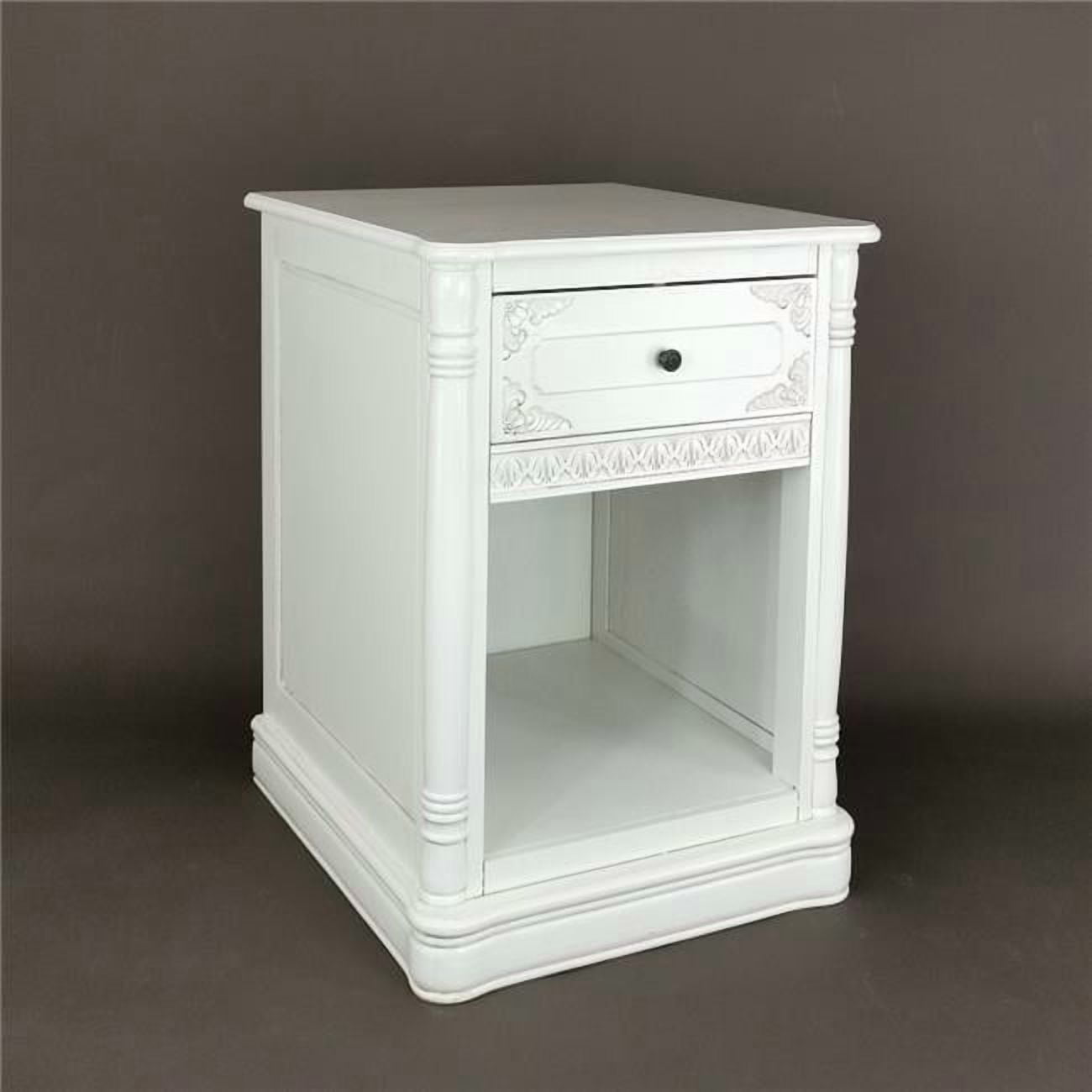 Wayborn JC017W 18 x 20 x 26 in. 1 Drawer Table, White - Walmart.com